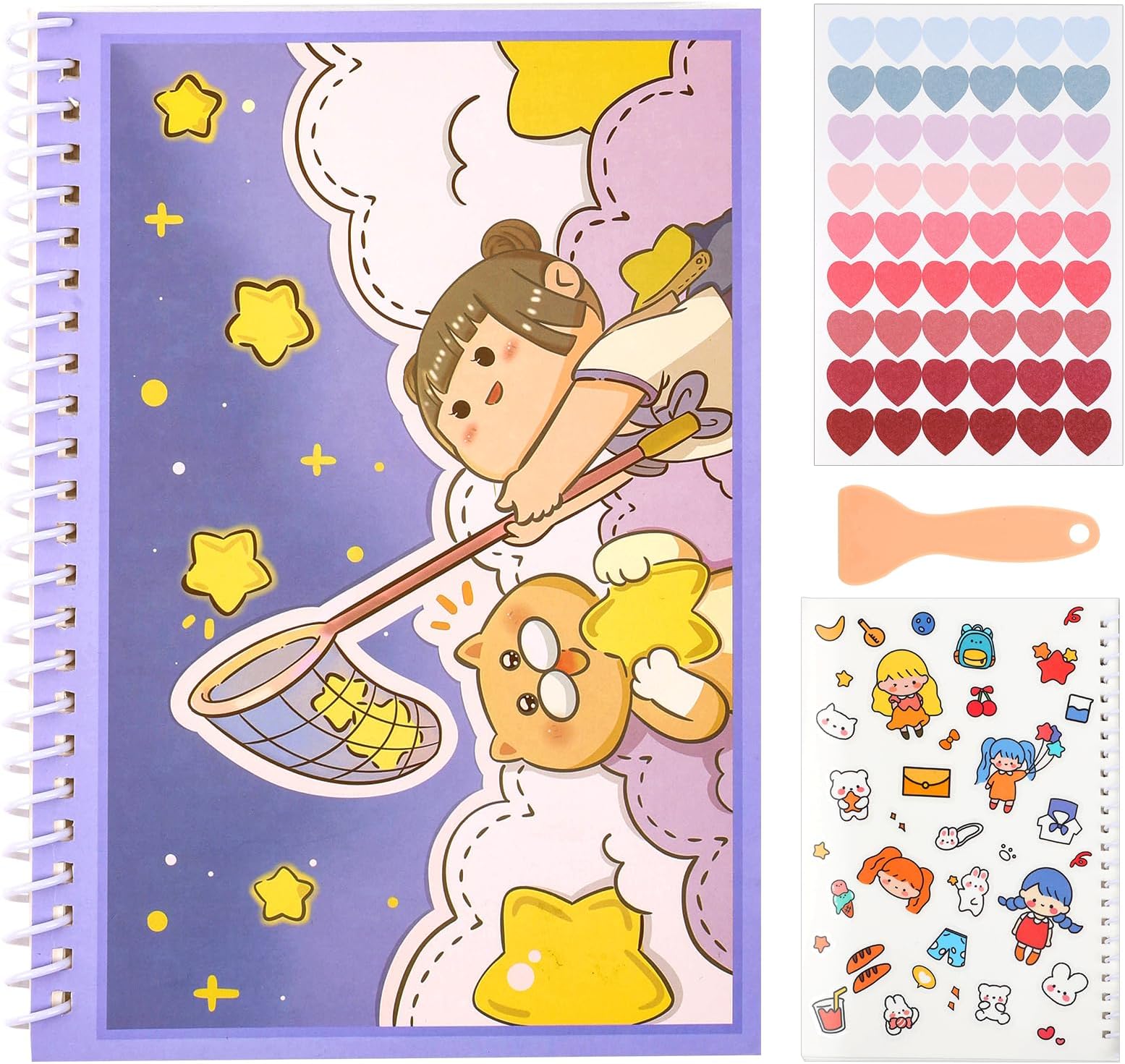 Amazon.com: Blank Sticker Book for Collecting, A5 Size Sticker ...