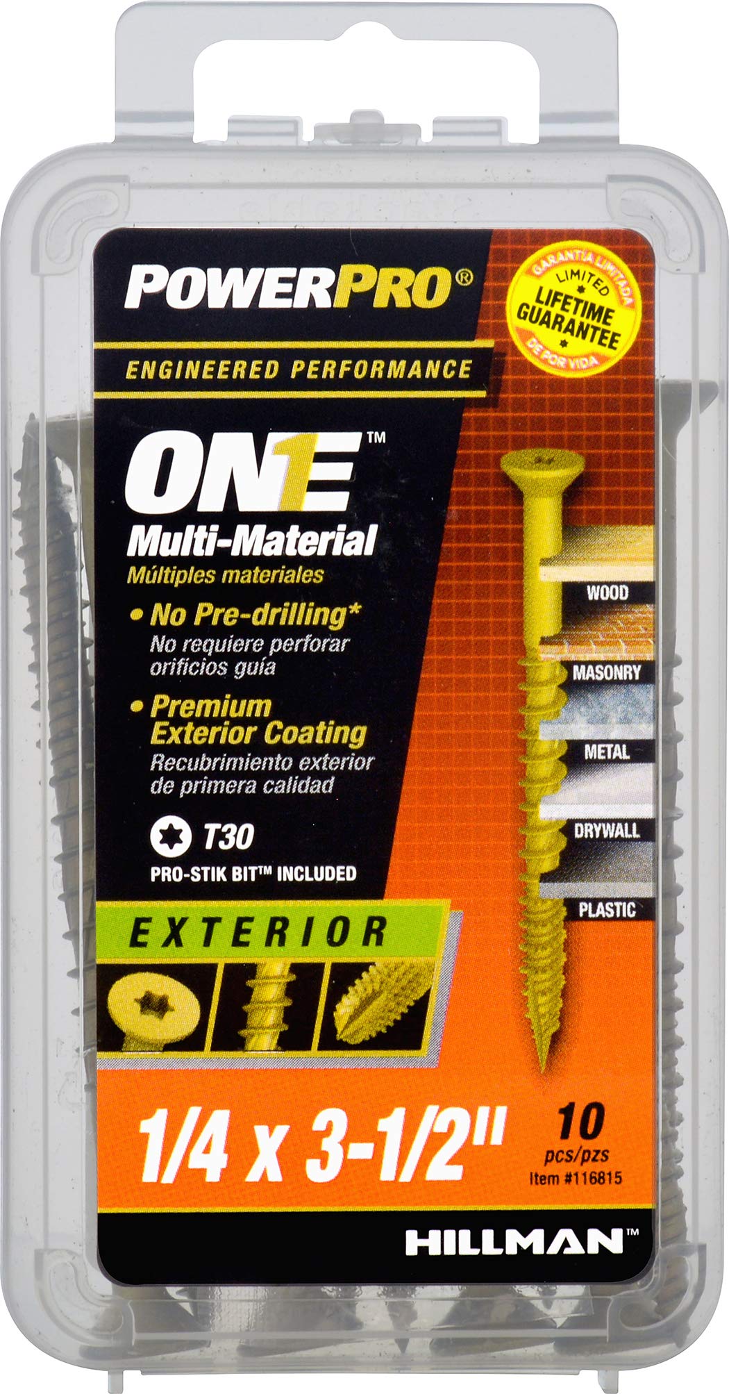 Amazon.com: Power Pro Premium One Multi-Material Flat Head Screws ...