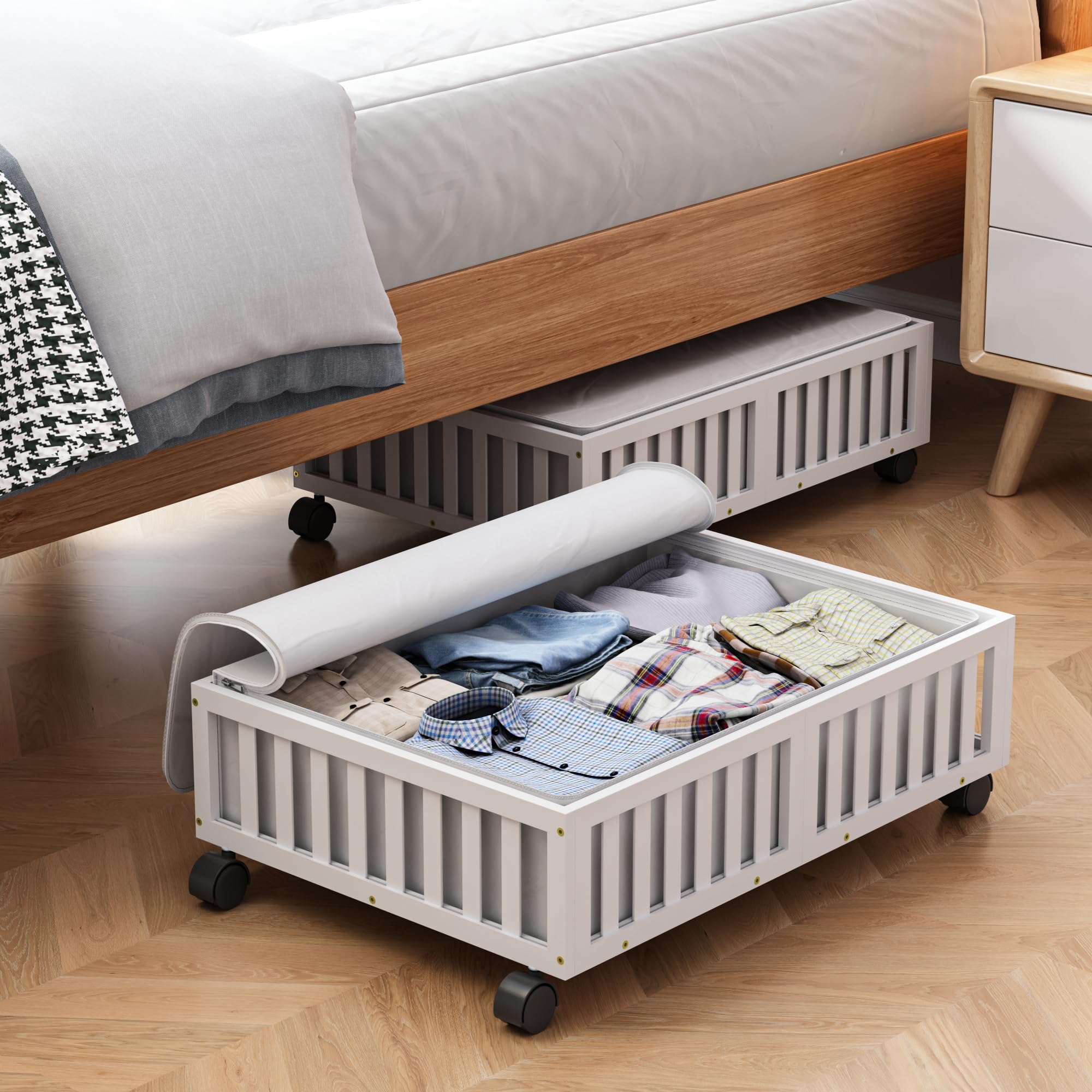 Under Bed Rolling Storage Containers Best Underbed Storage Organizers