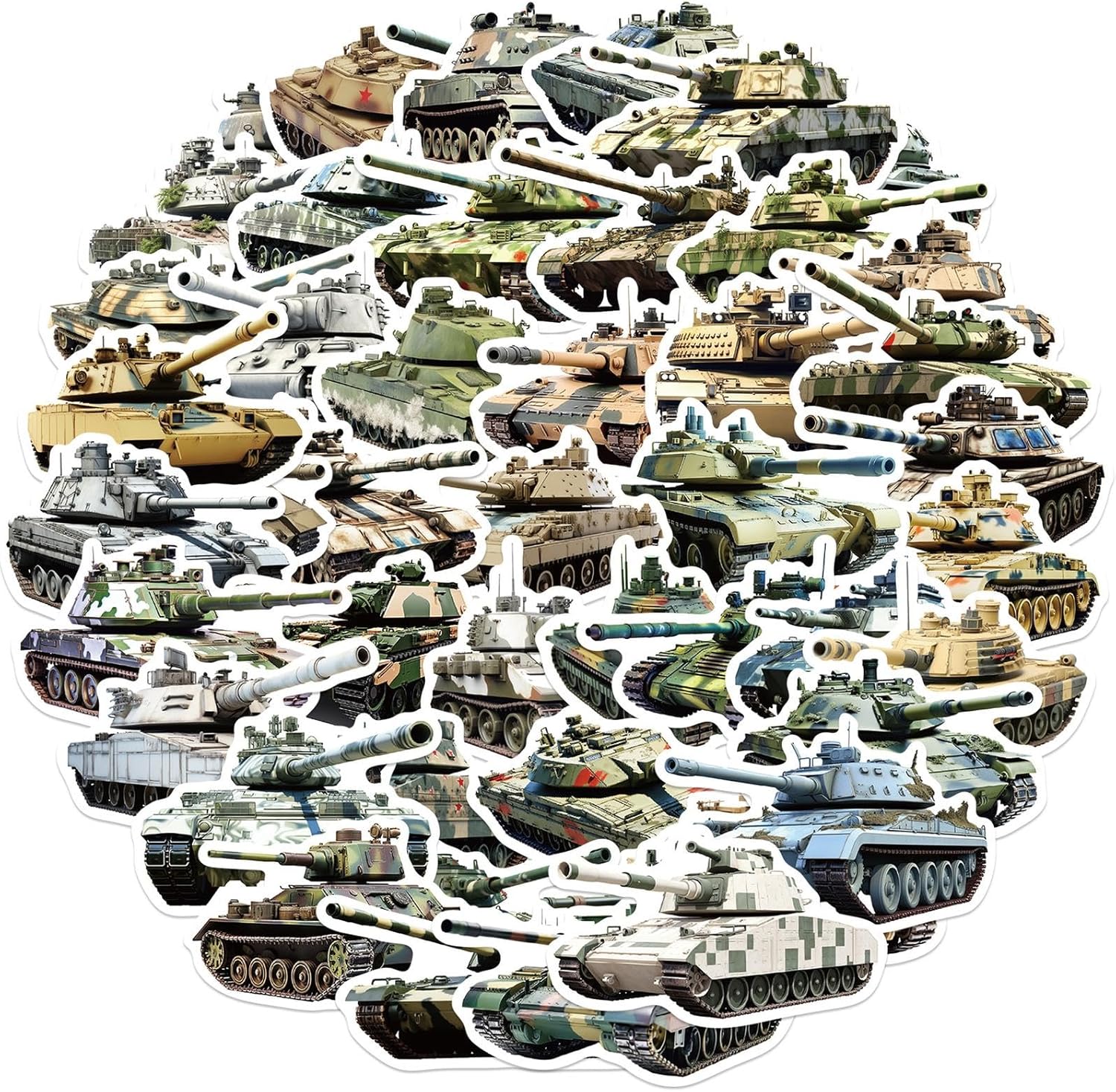 Amazon.com: XHGST 50pcs Military Tank Stickers, Tank Stickers, Tactical ...