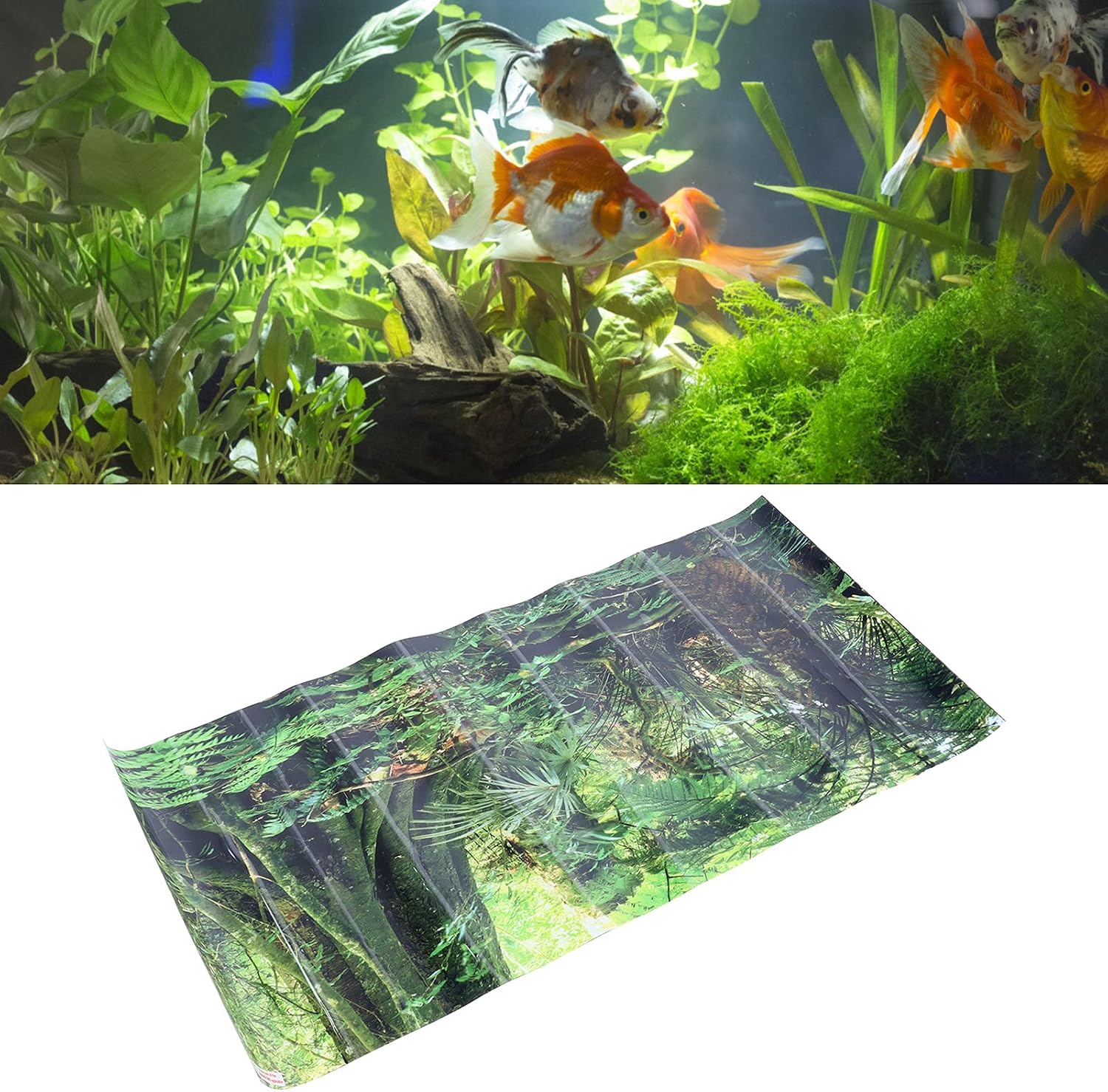 Buy Aquarium Background Fish Tank Decorations Pictures 3D Effect PVC ...