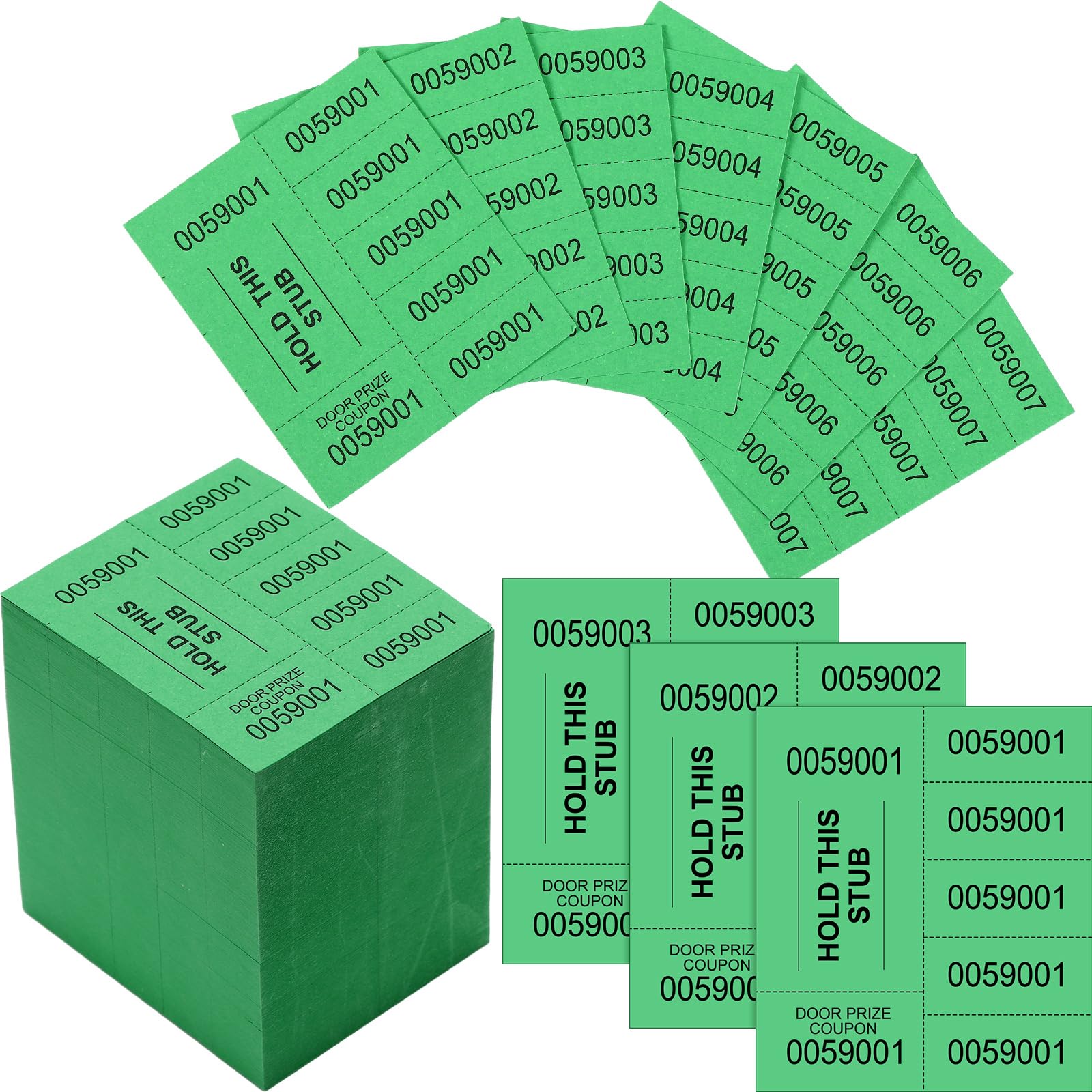 Amazon.com: Kosiz 1000 Sheets 5 Bid Raffle Ticket Numbers Auction ...