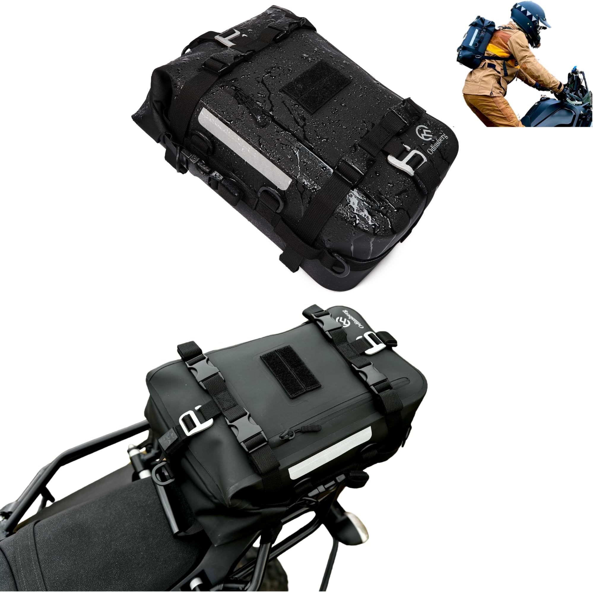 Amazon.com: Odinsberg 15L Waterproof Motorcycle Tail Bag Motorcycle Bag ...