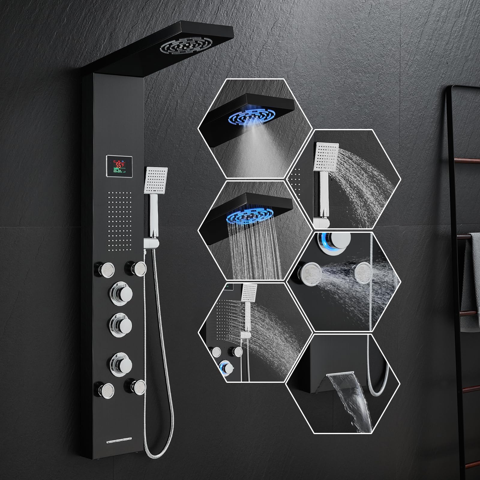 Snapklik.com : OUGOO LED Shower Panel