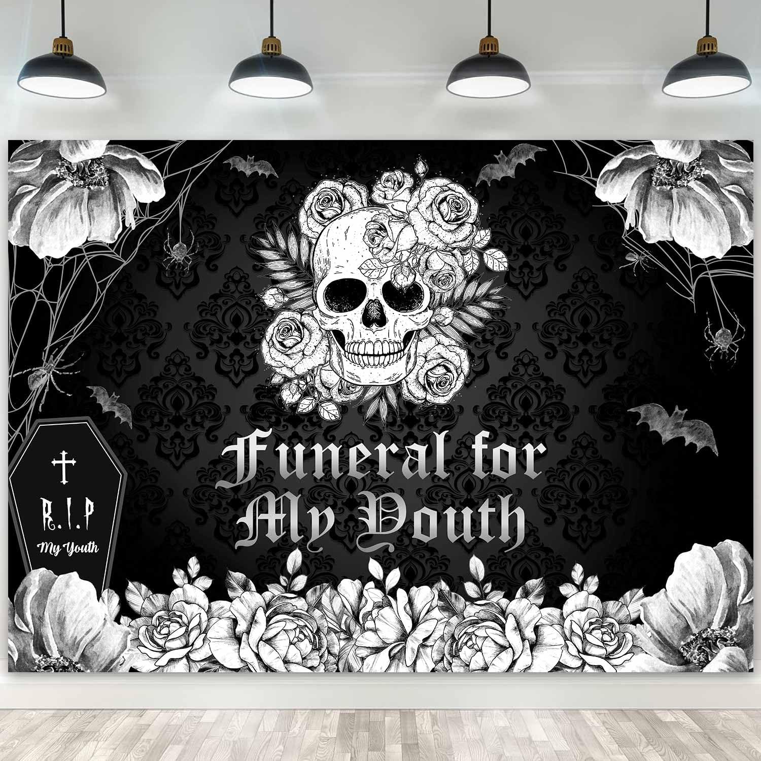 Amazon.com : Sensfun Funeral for My Youth Backdrop for 20th 30th ...