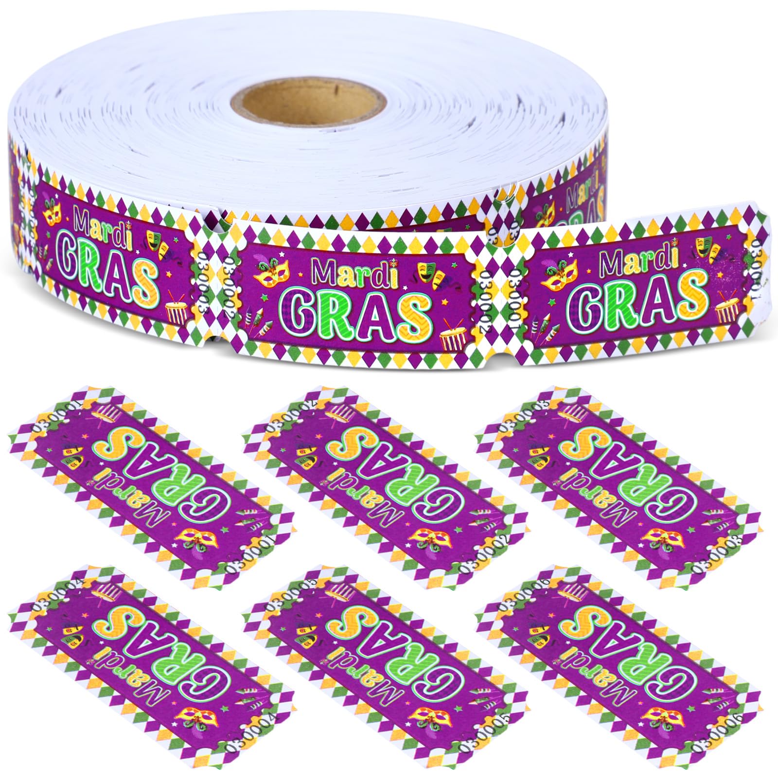 Snapklik.com : Cholemy 1000 Pcs Mardi Gras Party Favors Carnival Raffle ...
