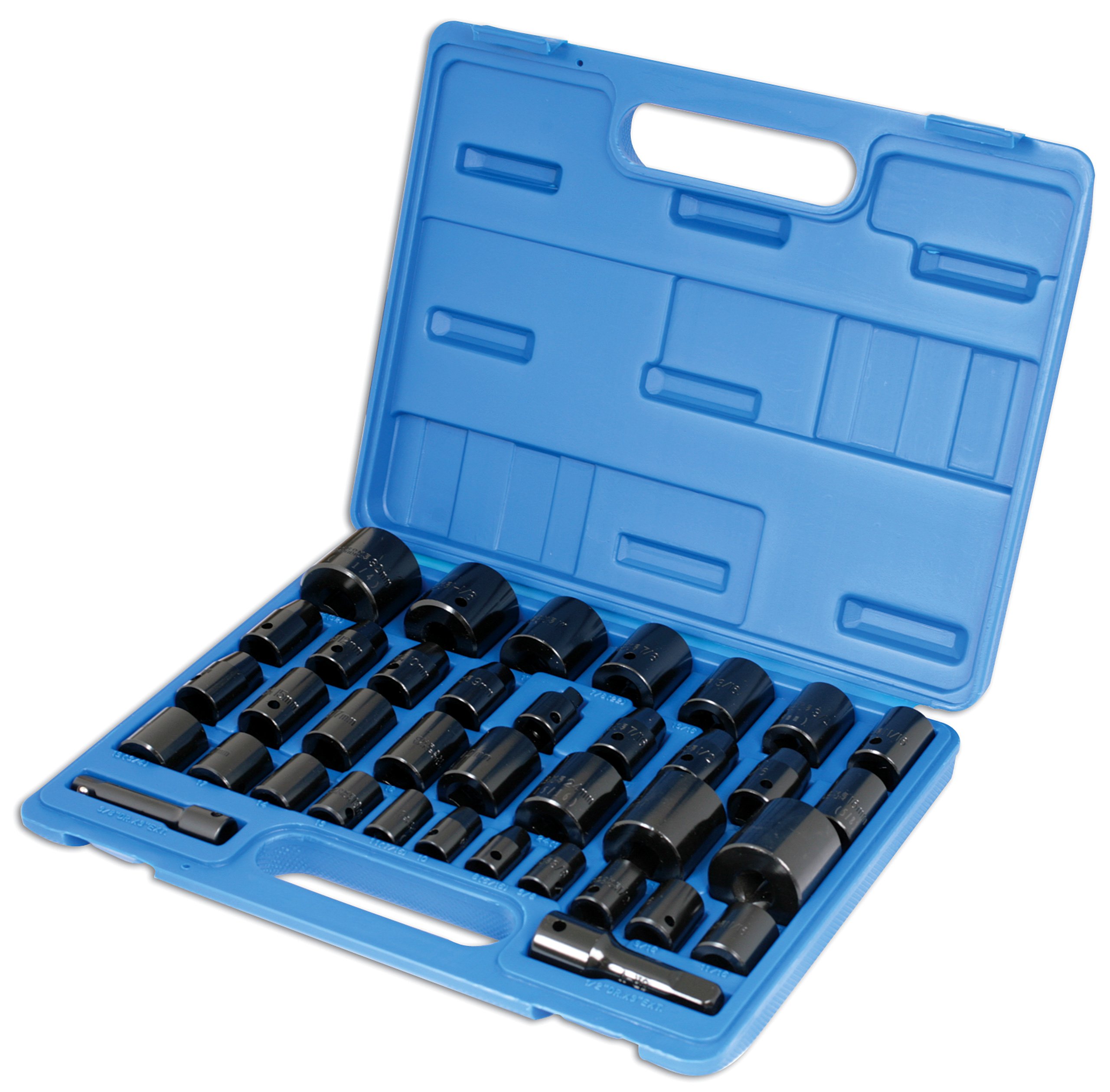 Laser 3288 Impact Socket Set 3/8"D, 1/2"D 37pc : Amazon.co.uk: DIY & Tools