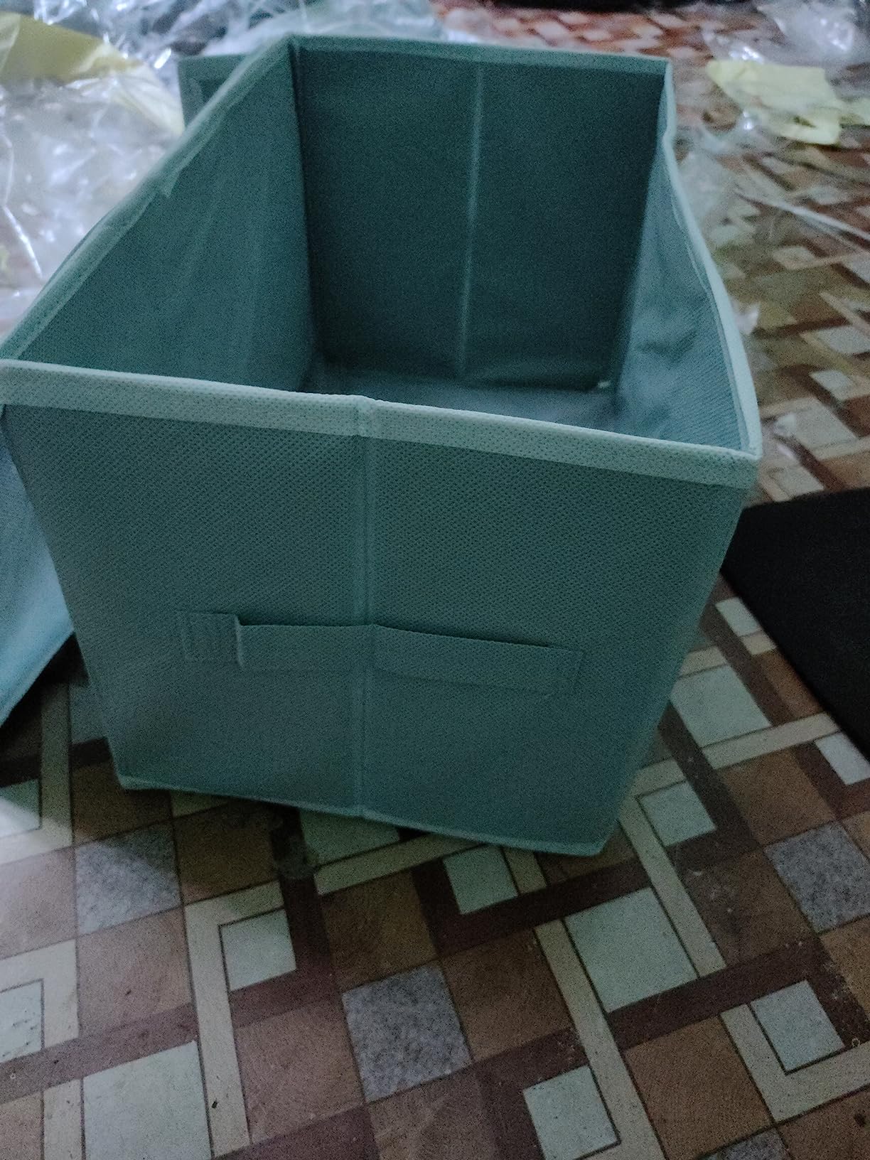 Craficial Solid Non-Woven Rectangular Foldable Fabric Organizer Storage ...