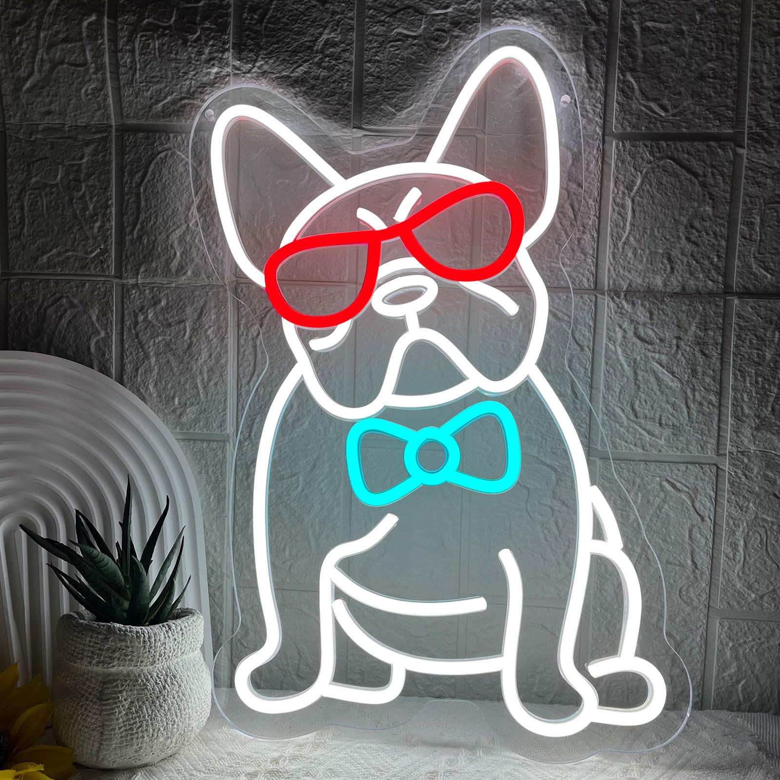 Amazon.com : French Bulldog Neon Sign for Wall Decor, Frenchie Dog ...