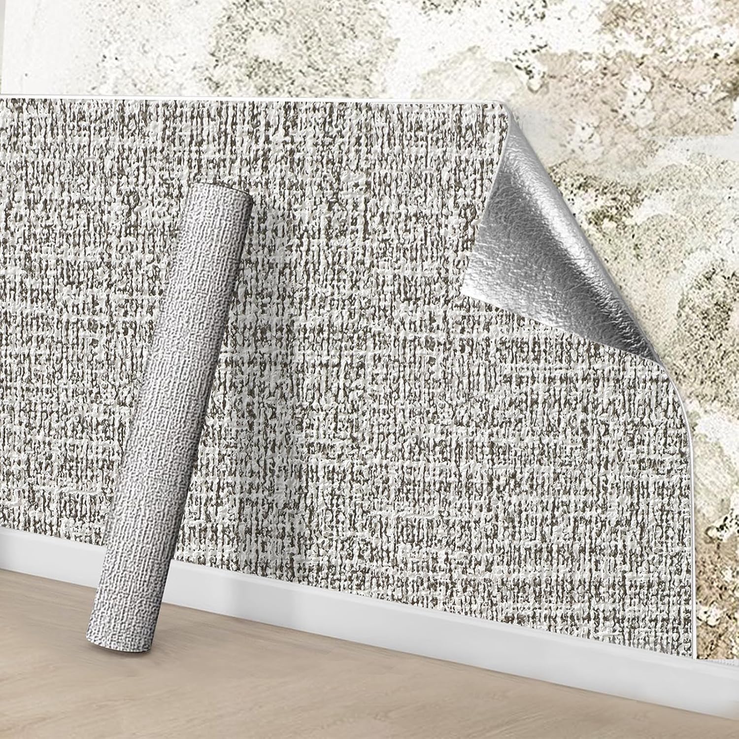 Camiraft Thick Wallpaper for Bad Walls Grey Self Adhesive Thermal ...