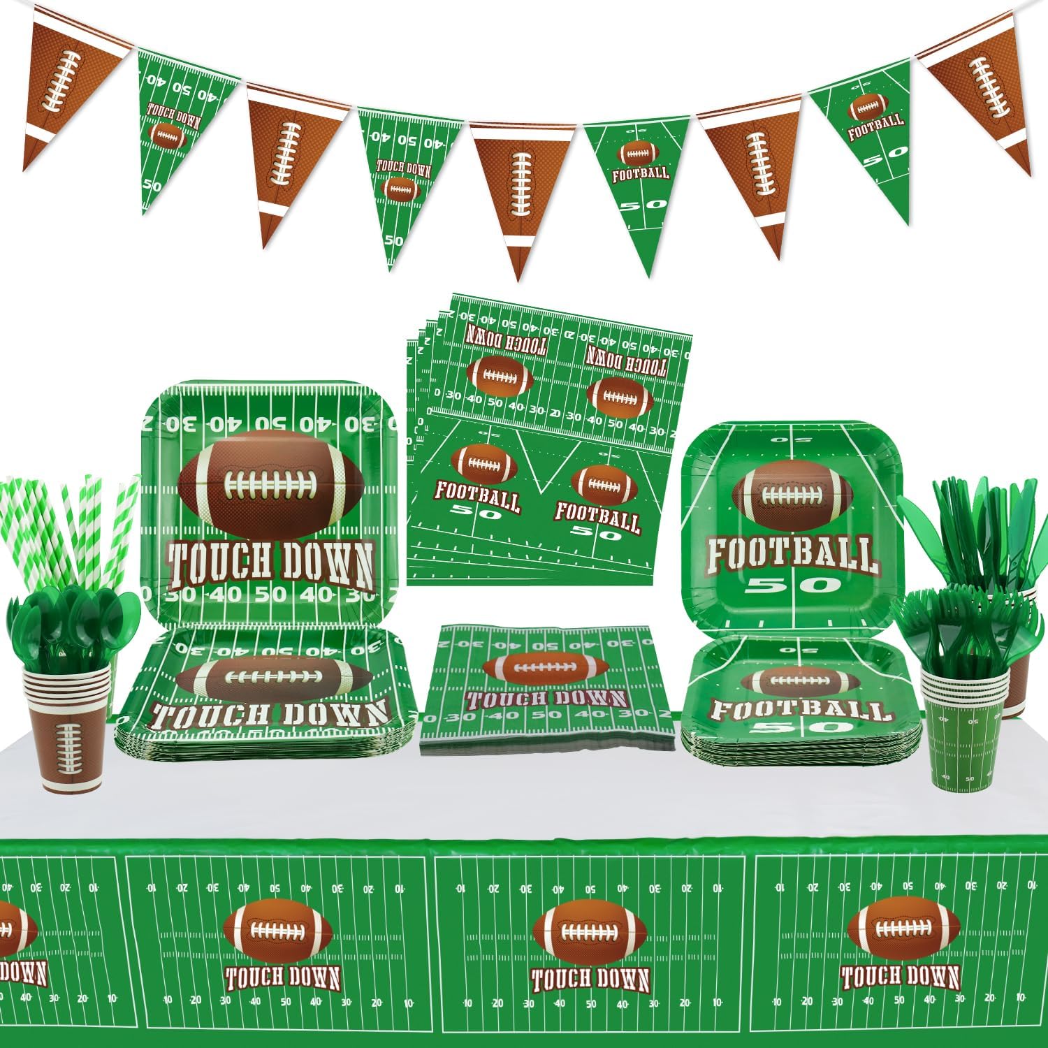 Amazon.com: Football Party Supplies Football Touchdown Game Day ...