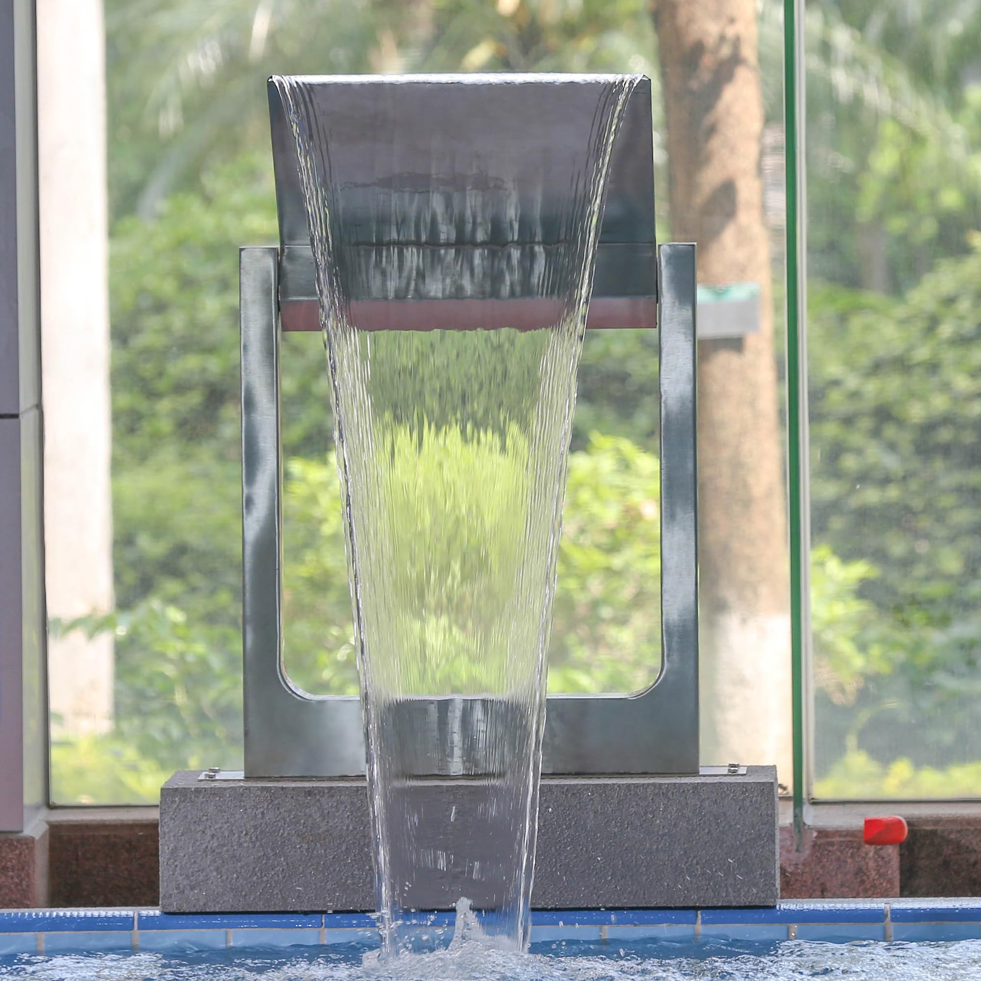 Cascading Waterfall Spillway Water Feature Stainless Steel Spillway
