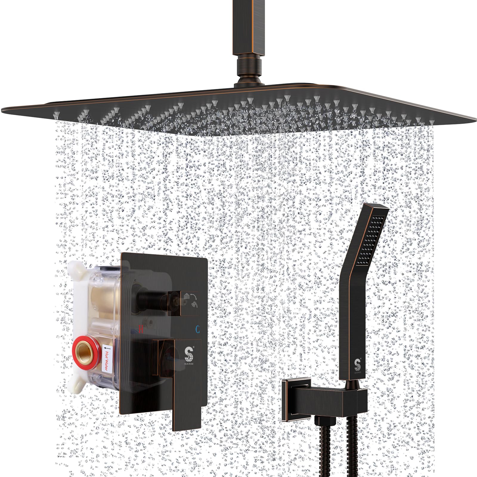 Sr Sun Rise 16 Inches Oil Rubbed Bronze Shower Faucets | Desertcart Sri ...