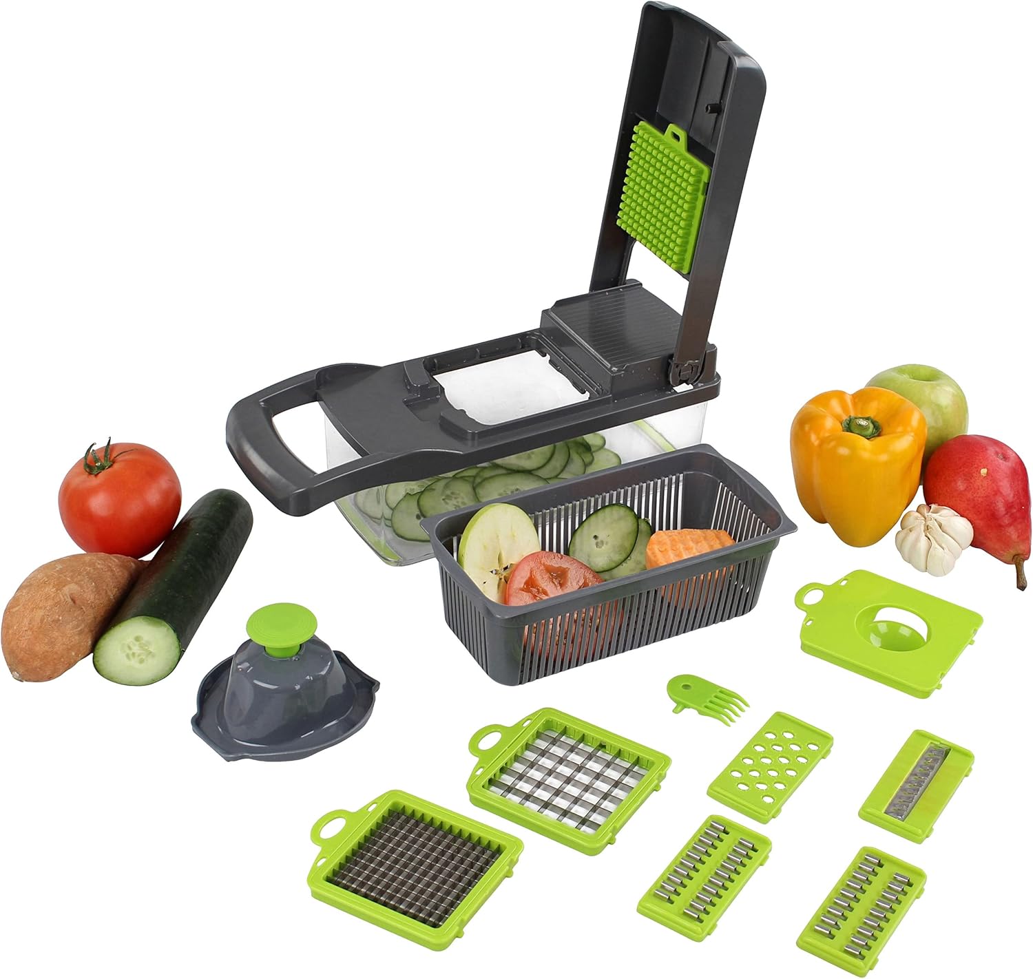 Amazon.com: Potted Pans Mandoline Slicer for Kitchen - 13pc Manual ...