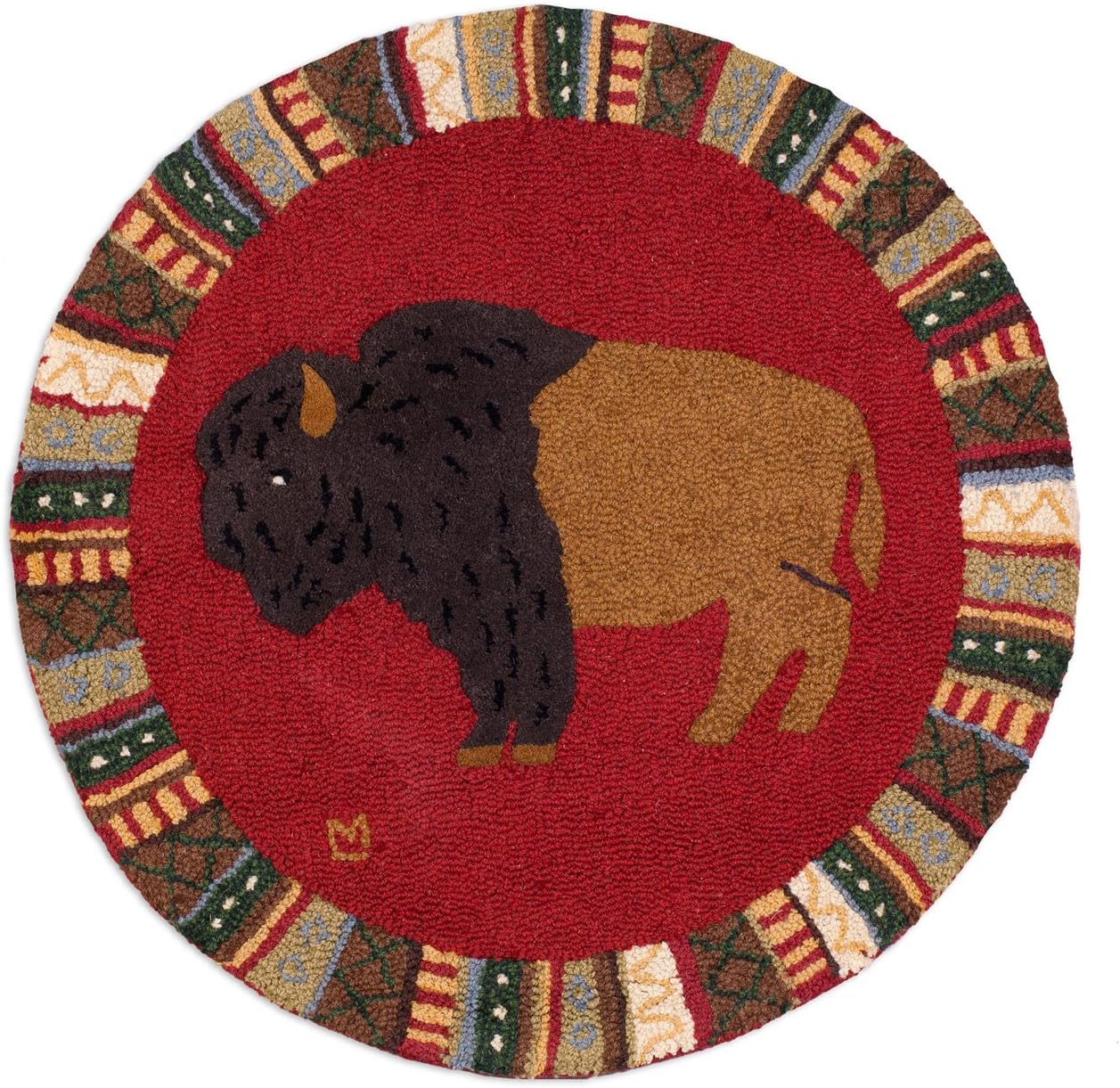Amazon.com: Chandler 4 Corners Artist-Designed Cinnamon Buffalo Round ...