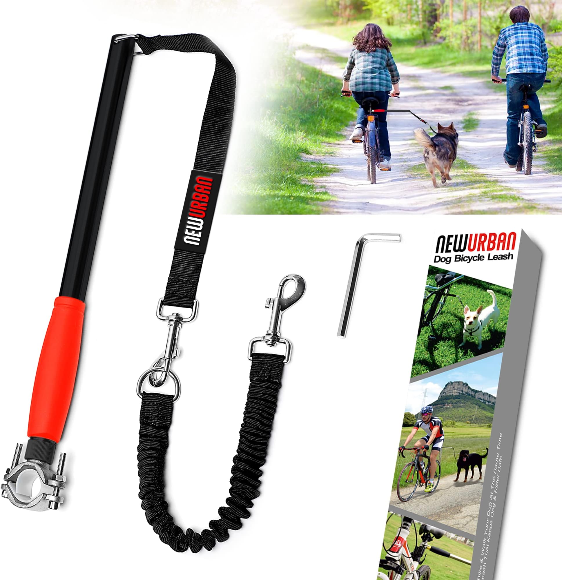 BIKE AND DOG - Bicycle dog leash, tool-free attachment, special harness ...