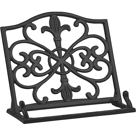 Amazon.com: Vintage Cast Iron Cookbook Stand Holder Large Cookbook ...