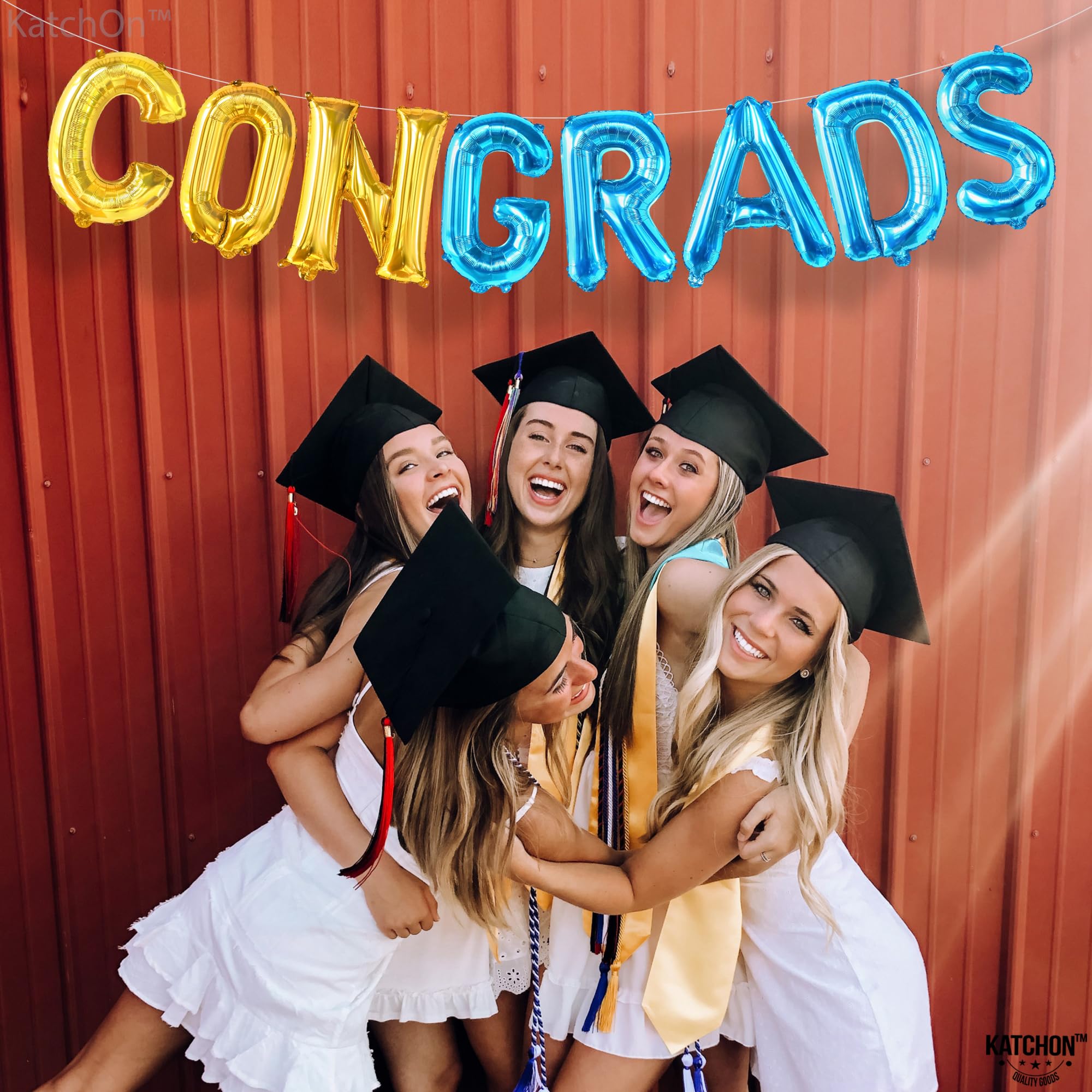 Snapklik Blue And Gold Congrats Balloon 16 Inch Congrats Grad