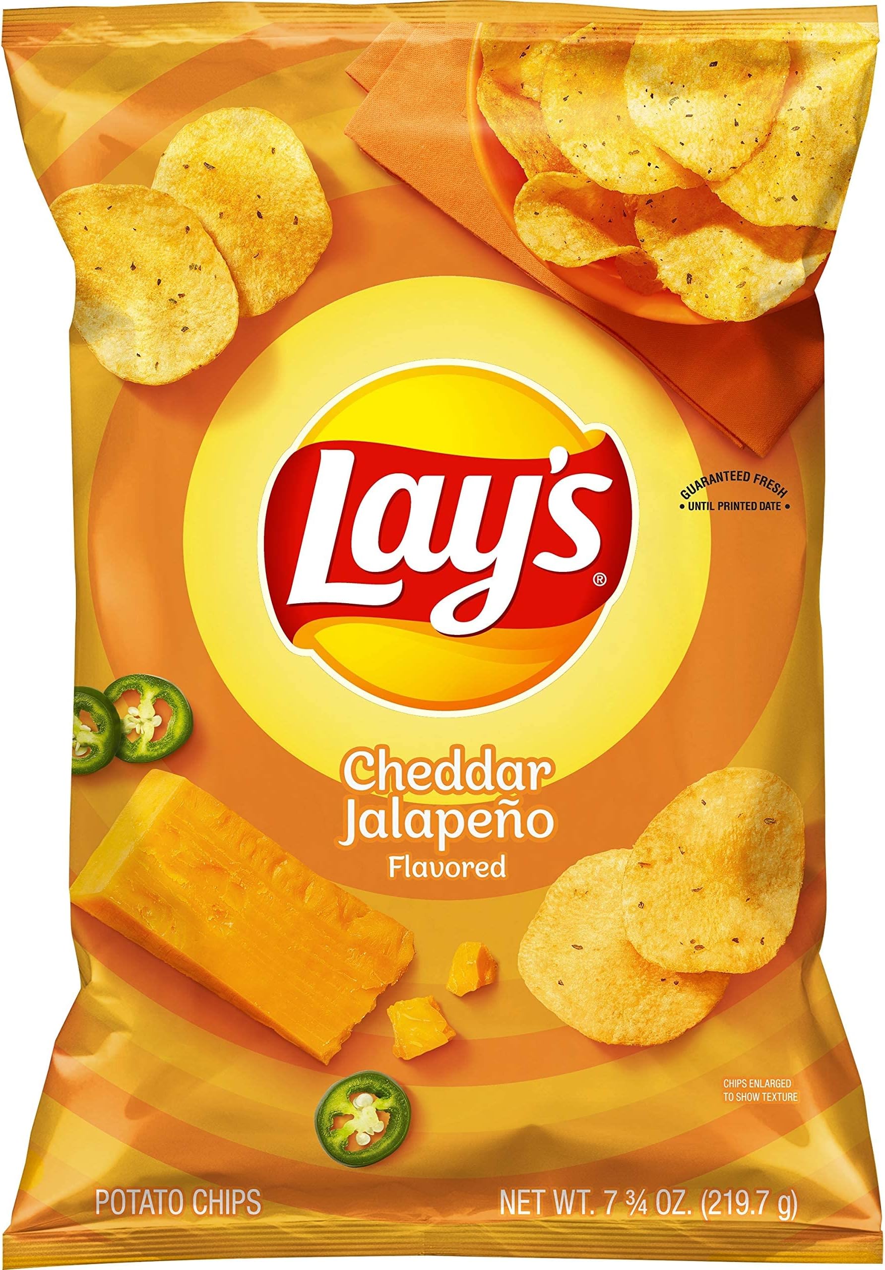 Amazon.com: Lay's Cheddar Jalapeno Flavored Potato Chips, 7.75 Oz