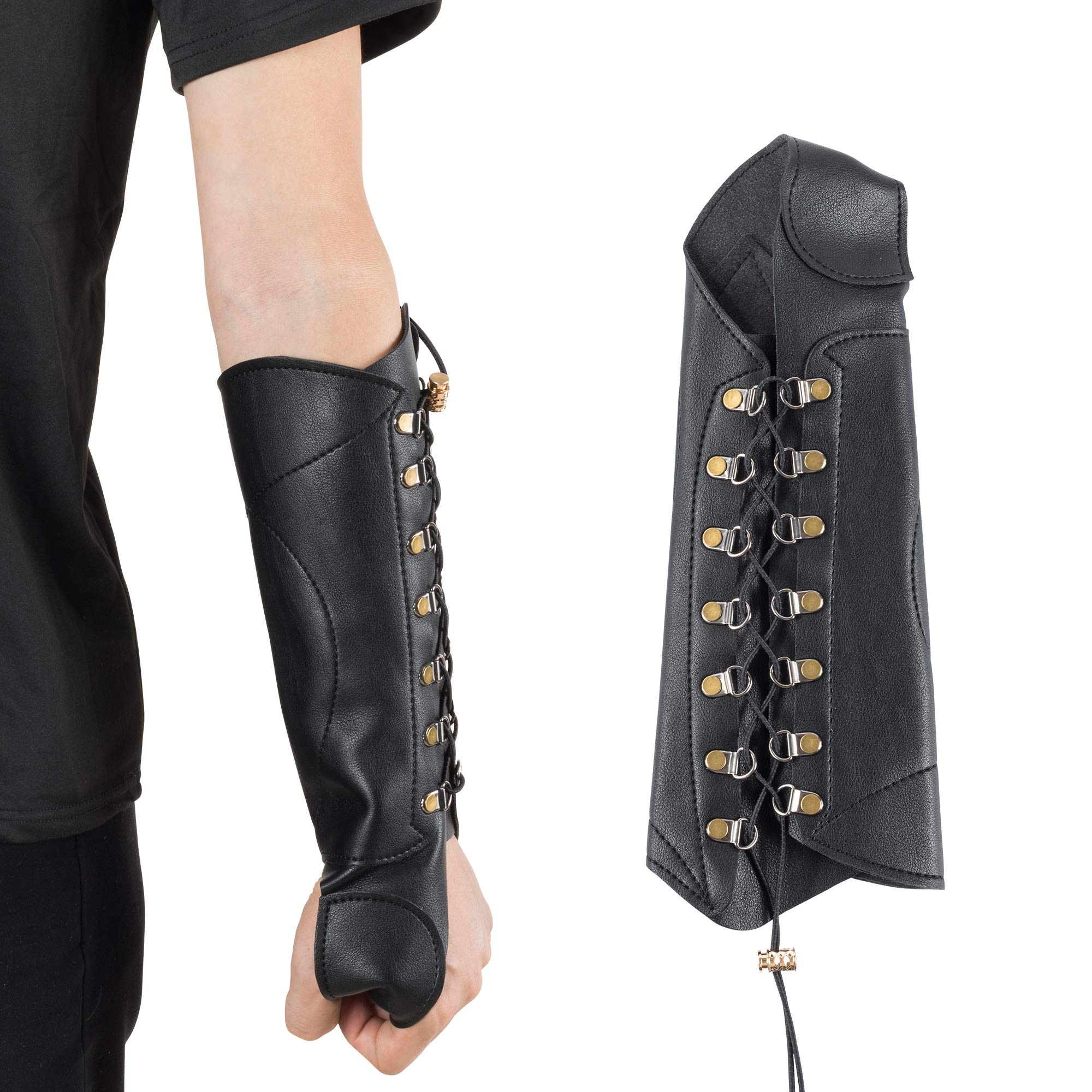 Bow And Arrow Hand Guard Archery Arm Guard + 3 Finger Glove Protective