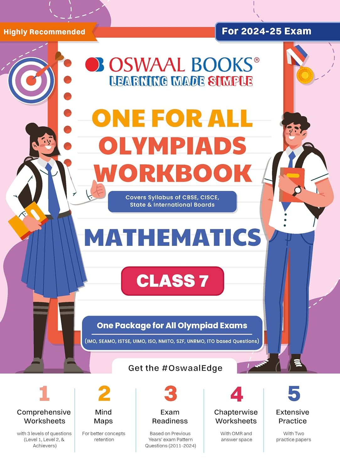 Buy Oswaal One For All Olympiad Workbook Class 7 Mathematics for 2024 ...