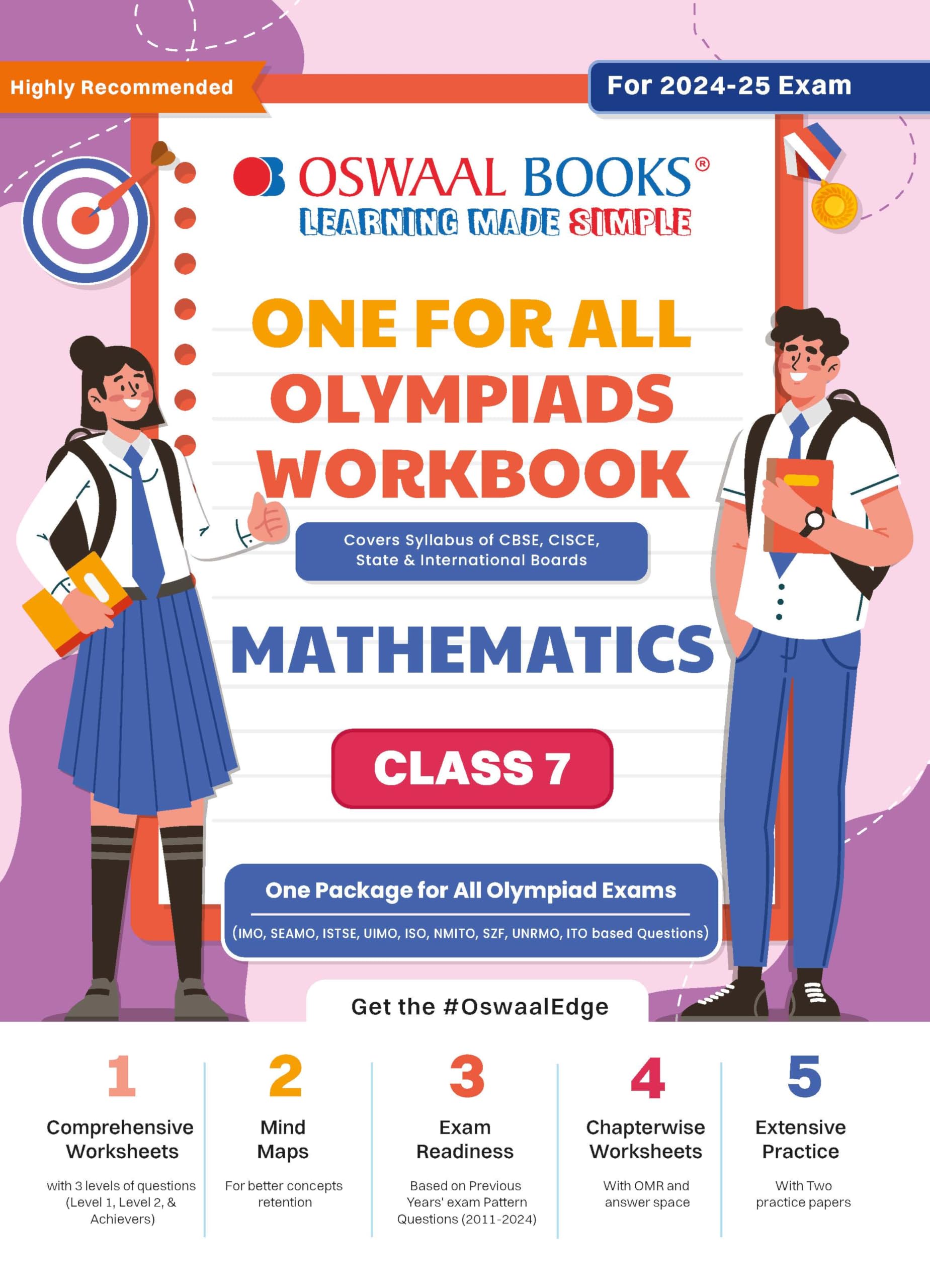 Buy Oswaal One For All Olympiad Workbook Class 7 Mathematics for 2024 ...
