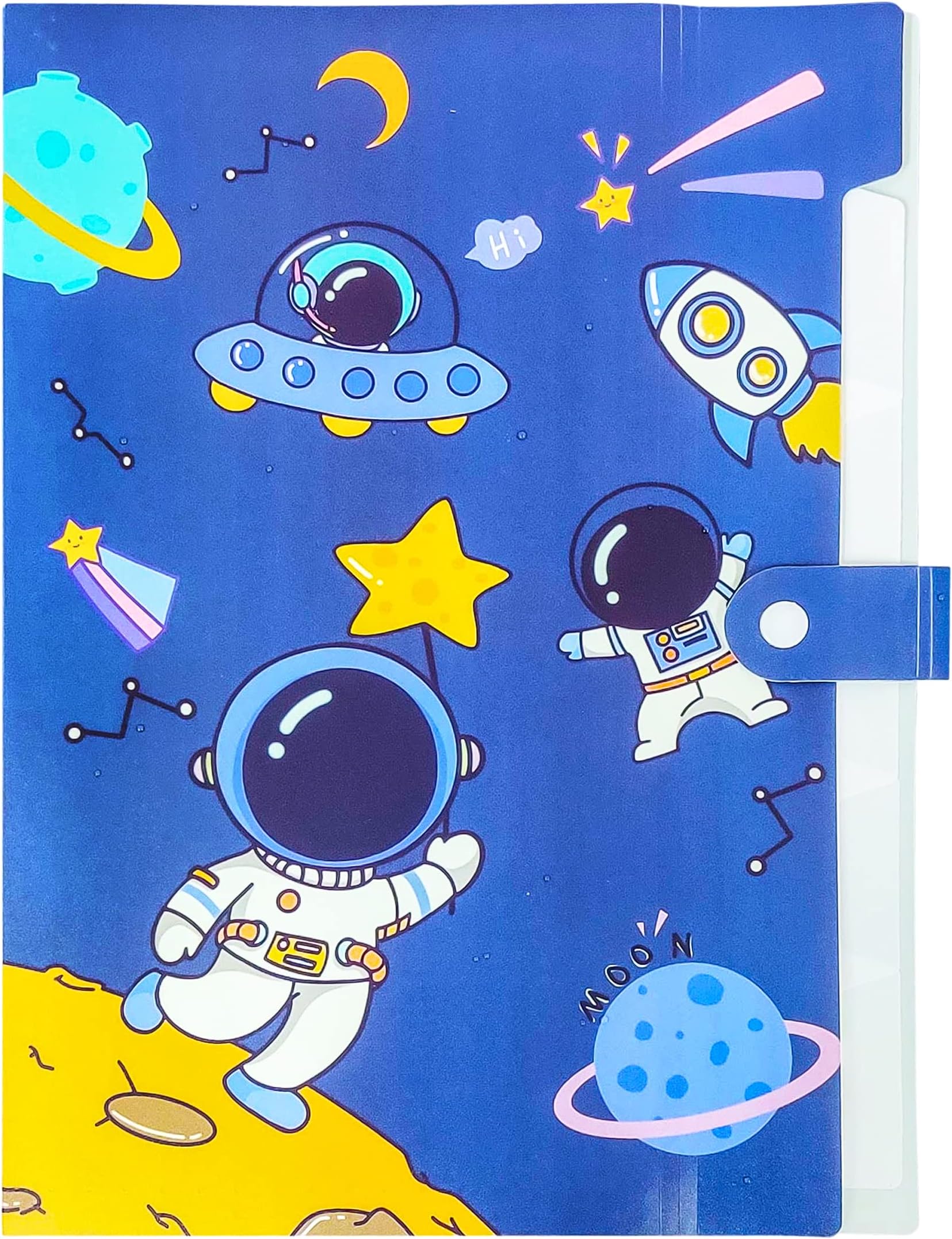 PARTEET Space Theme File Folder with Button Lock – Pack of 1 Pc ...