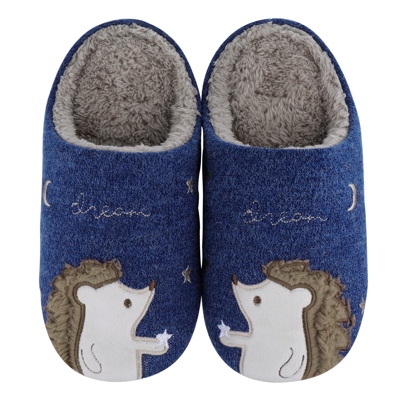 Snapklik.com : Shevalues Fur Lined Animal Slippers For Kids Cute Girls ...