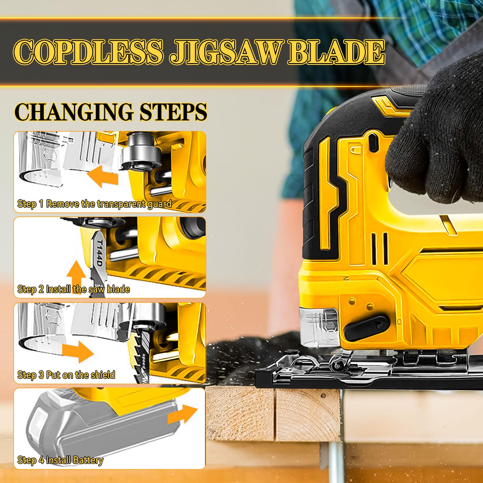 Dewalt Jigsaw For DeWALT 18/20V Battery Brushless Jig Saw 0-45º Bevel ...