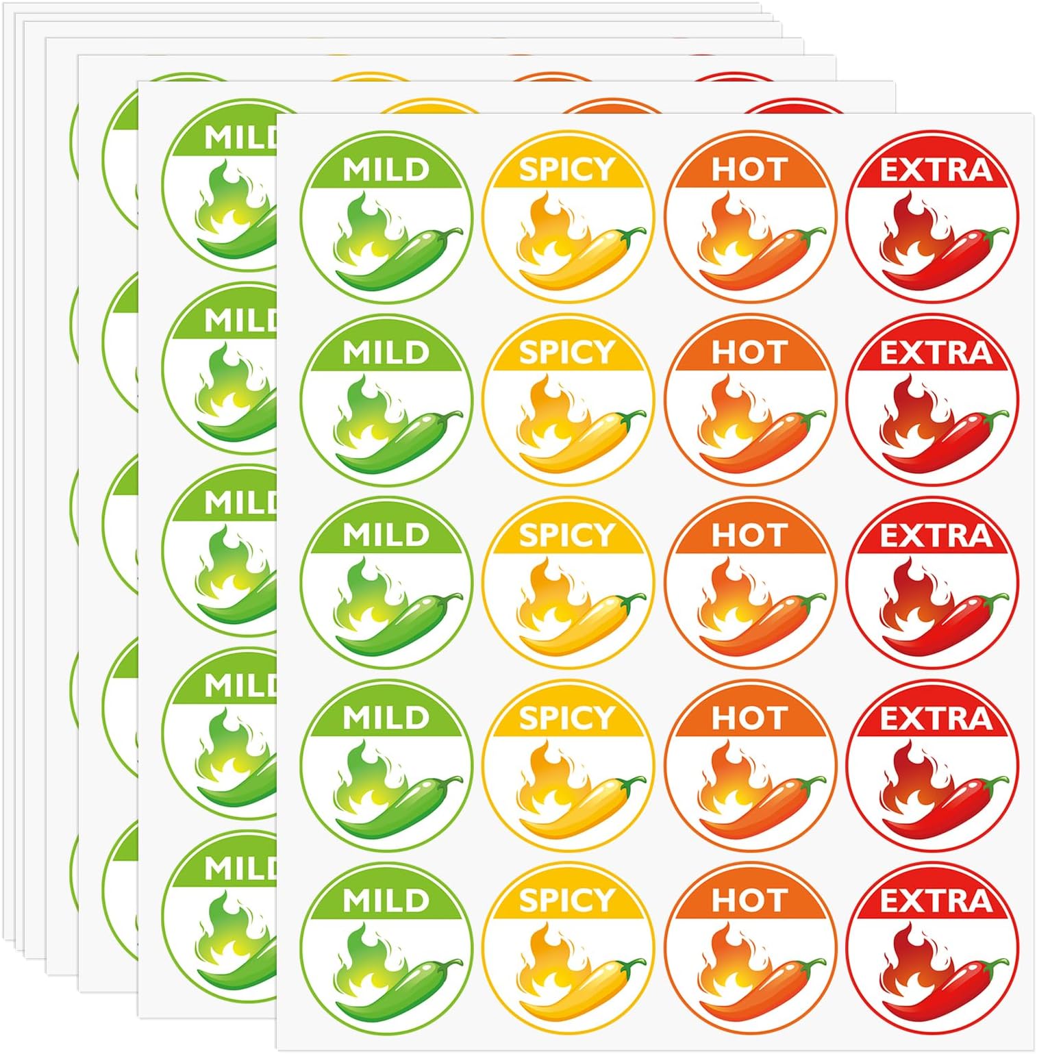 Amazon.com : Fluorescent Spicy Stickers Grocery Store Food Warning ...