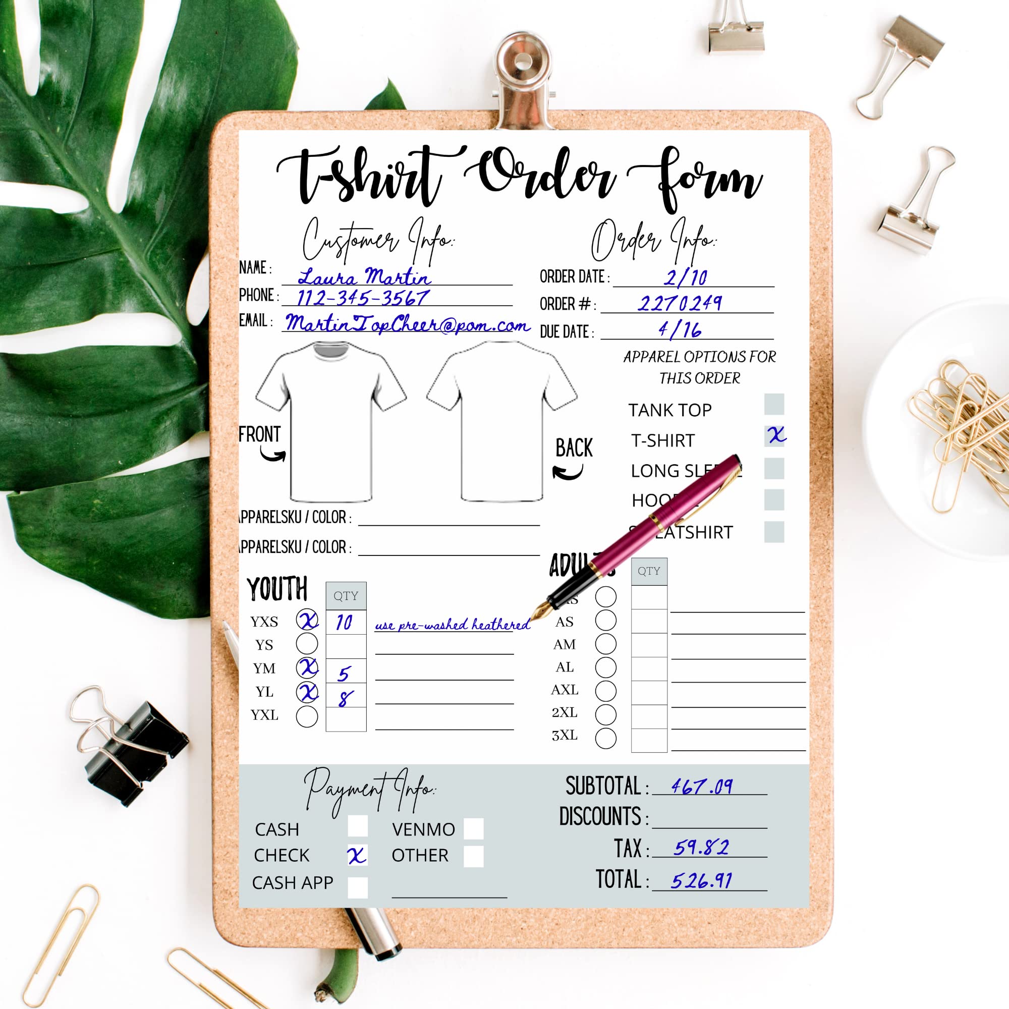 Formularios De Orden De Compra Imprimibles