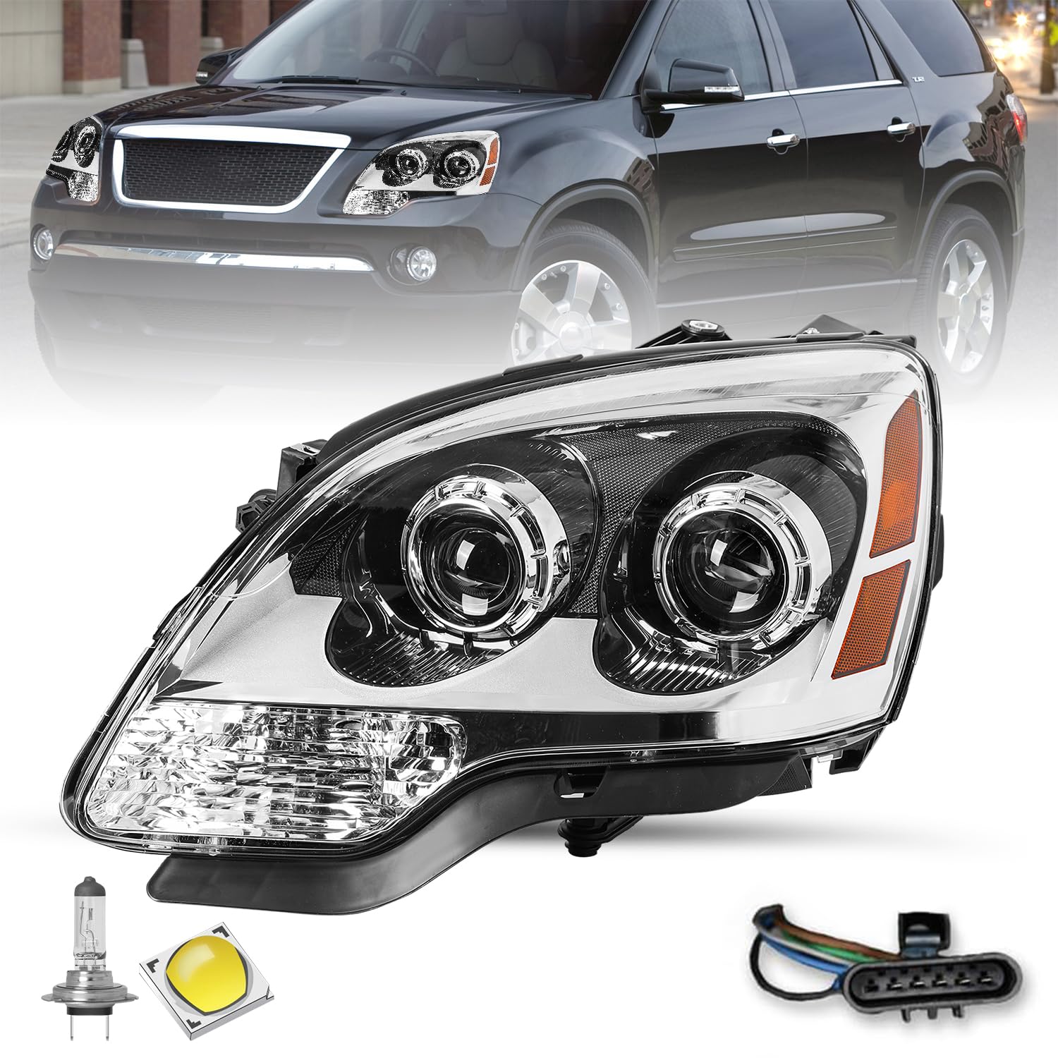 Snapklik.com : Halogen Model Headlight Assembly Replacement Fit For ...