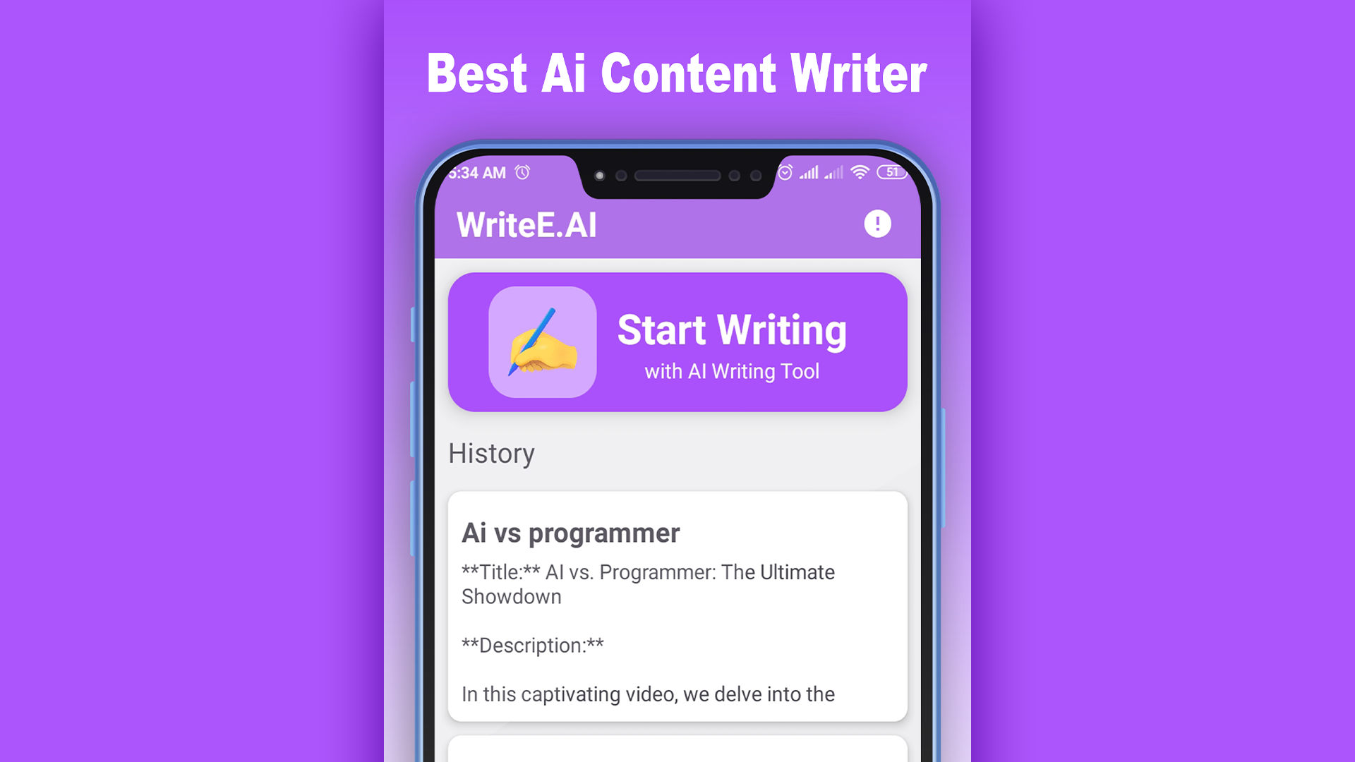 WriteE Ai | Ai Content Script Writer Tool - App on Amazon Appstore