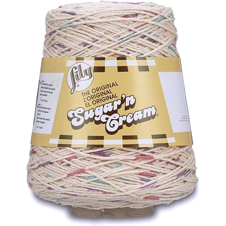Amazon.com: Lily Sugar'n Cream Cotton Cone Yarn, 14 oz, Soft Ecru, 1 Cone