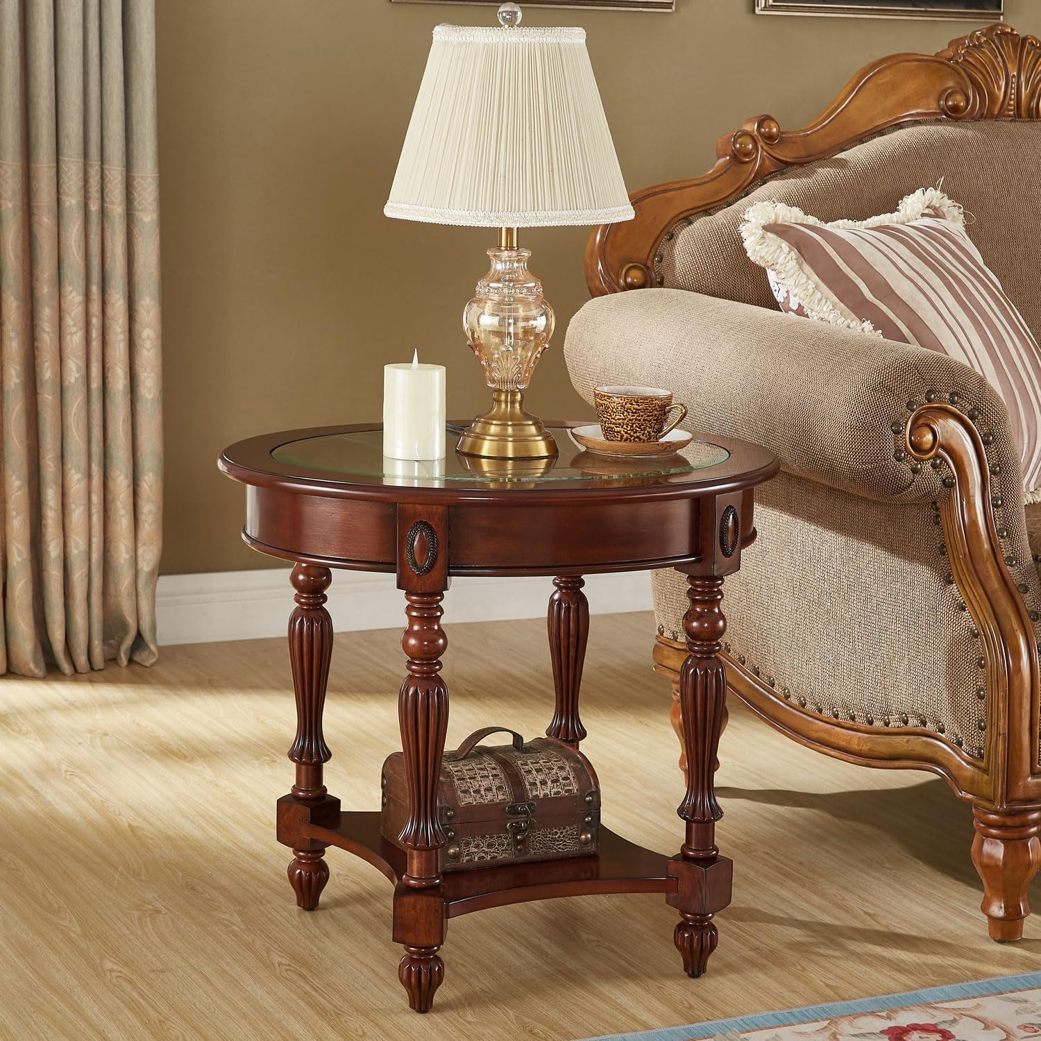 Antique Wood End Tables Antique Victorian Style End Table With Angel