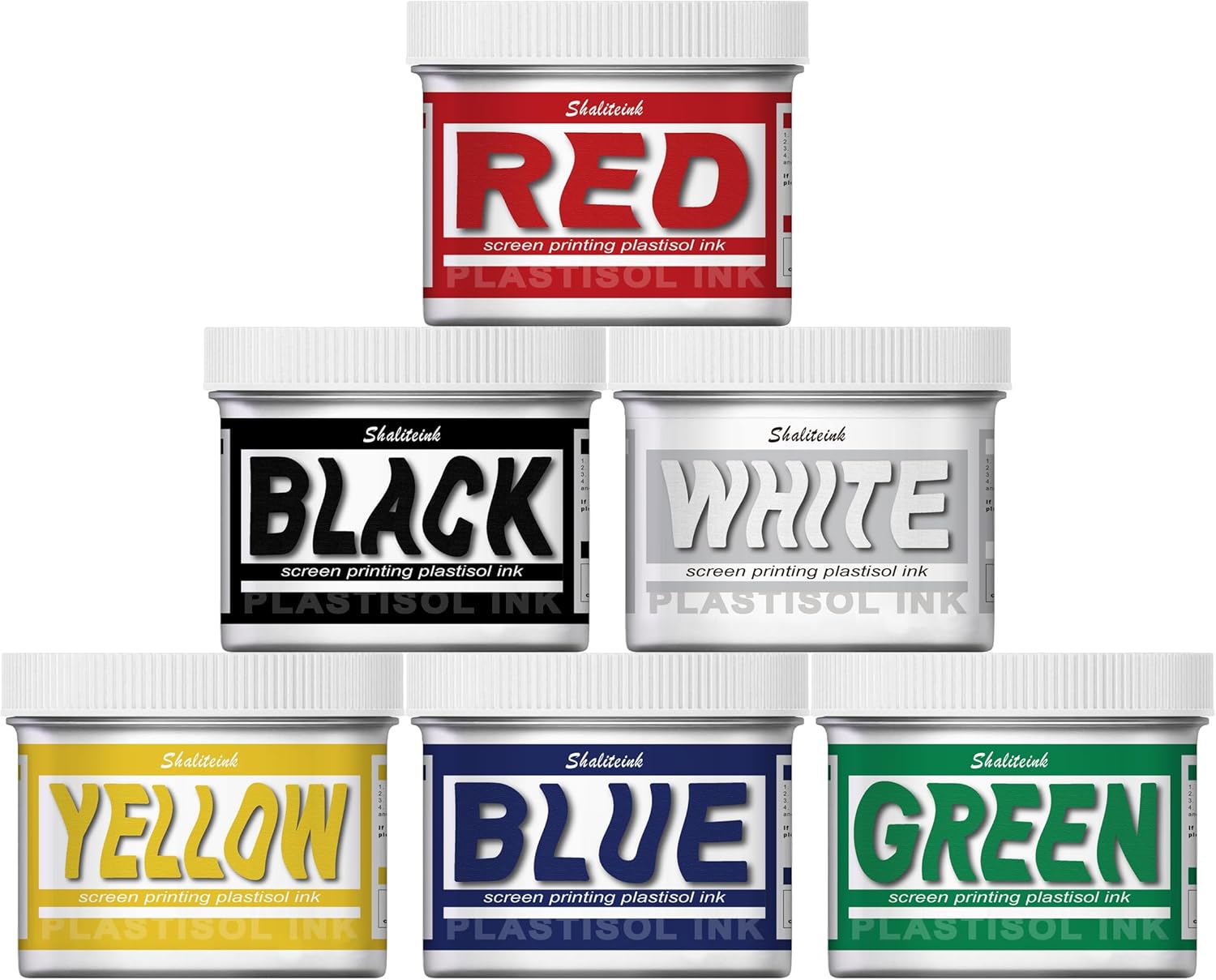 Amazon.com : Shalitiink® Screen Printing Ink Set - 6-Colors(10oz ...