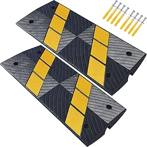Amazon.com: OranLite 2 Pack Heavy-Duty Rubber Curbside Bridge Ramp ...