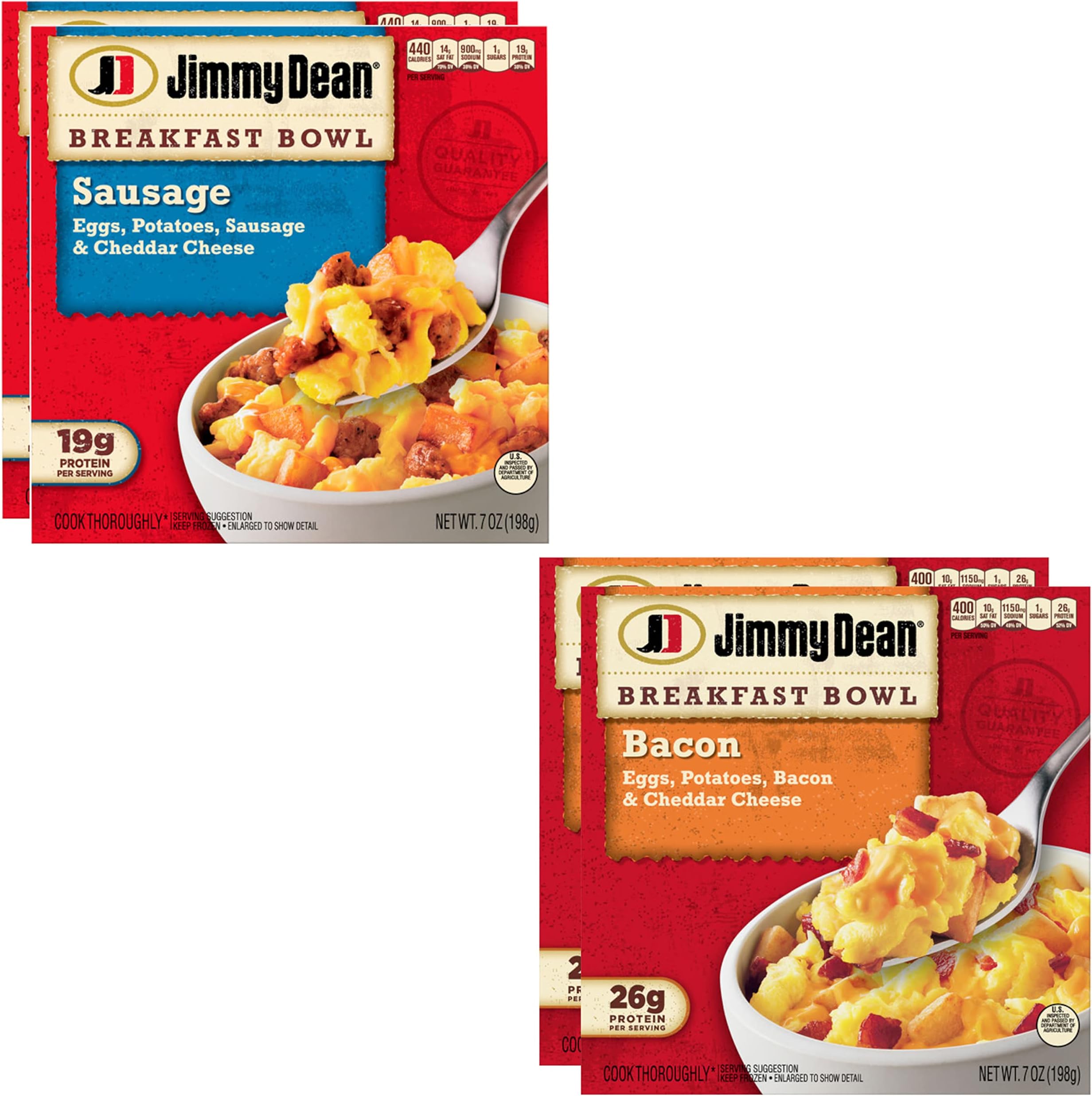 Amazon Jimmy Dean Breakfast Bowl Variety Pack Bacon And Sausage
