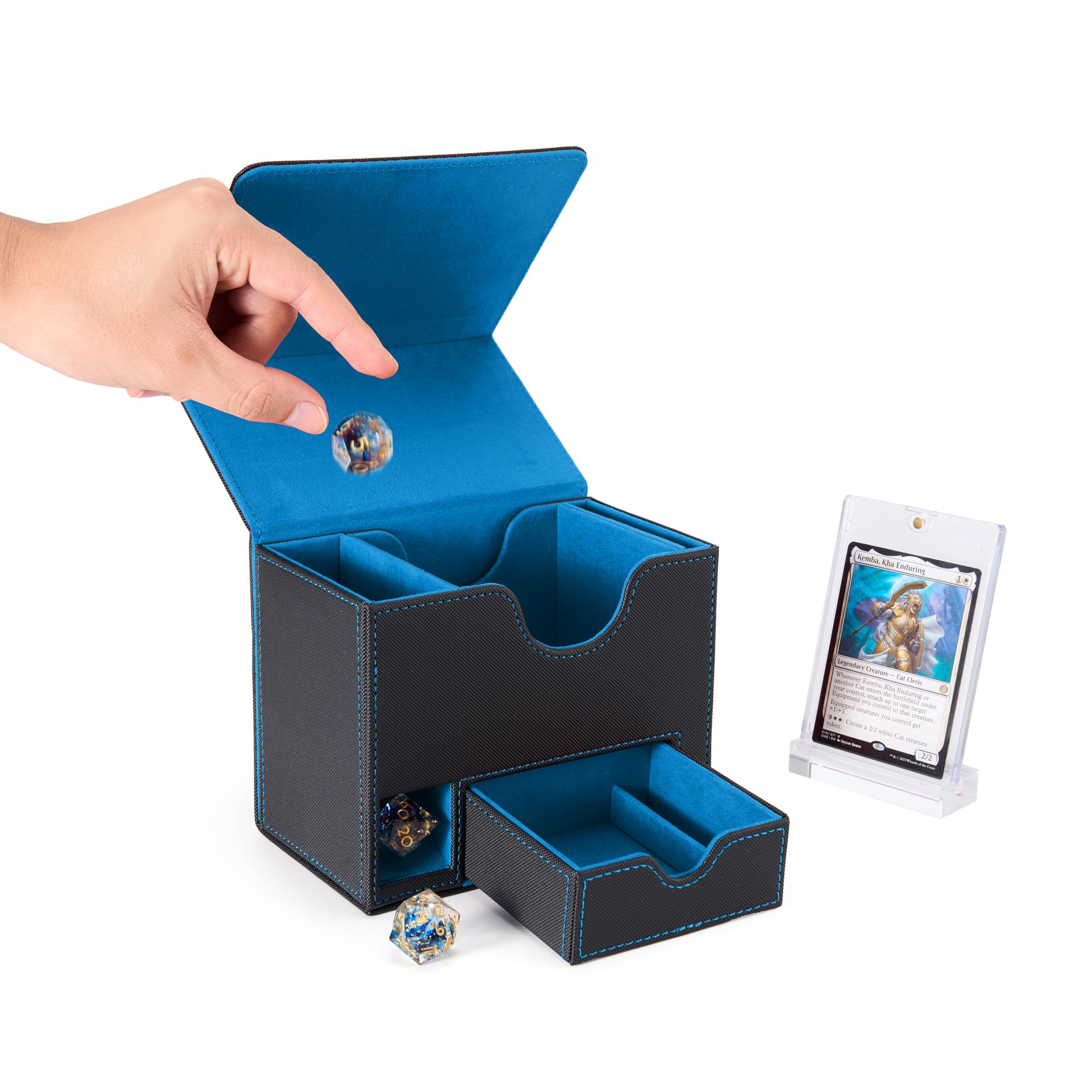 Amazon.com: Venssu Card Deck Box for MTG Commander, Mtg Deck Box for ...