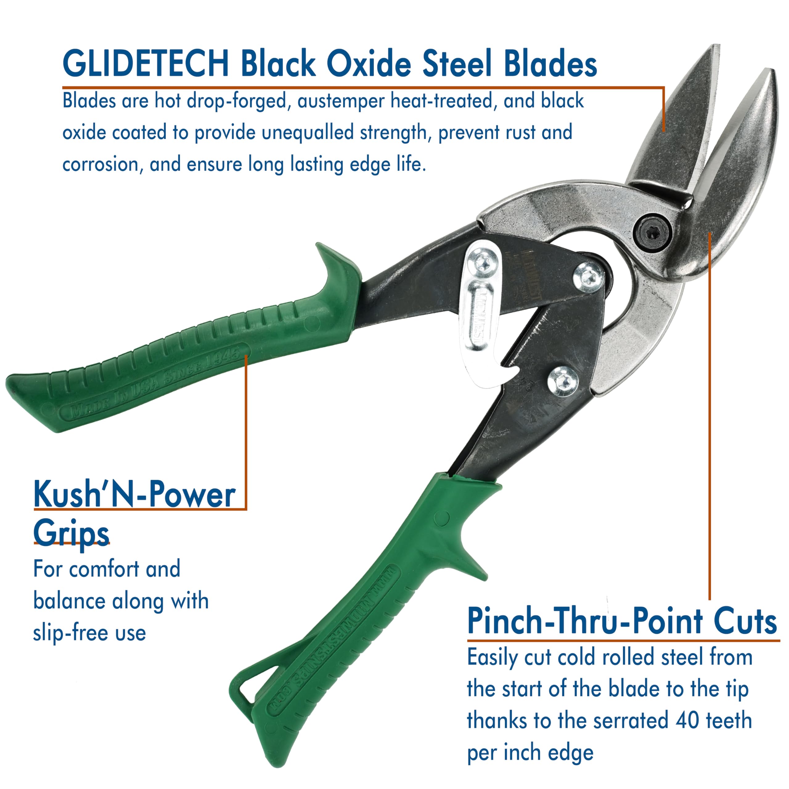 Sheet Metal Cutter Midwest #MWT-6510-L RED OFFSET AVIATION SNIP-LEFT ...