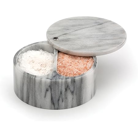 Amazon.com: Salt Cellar with Swivel Top and Dual Compartment Elegant ...