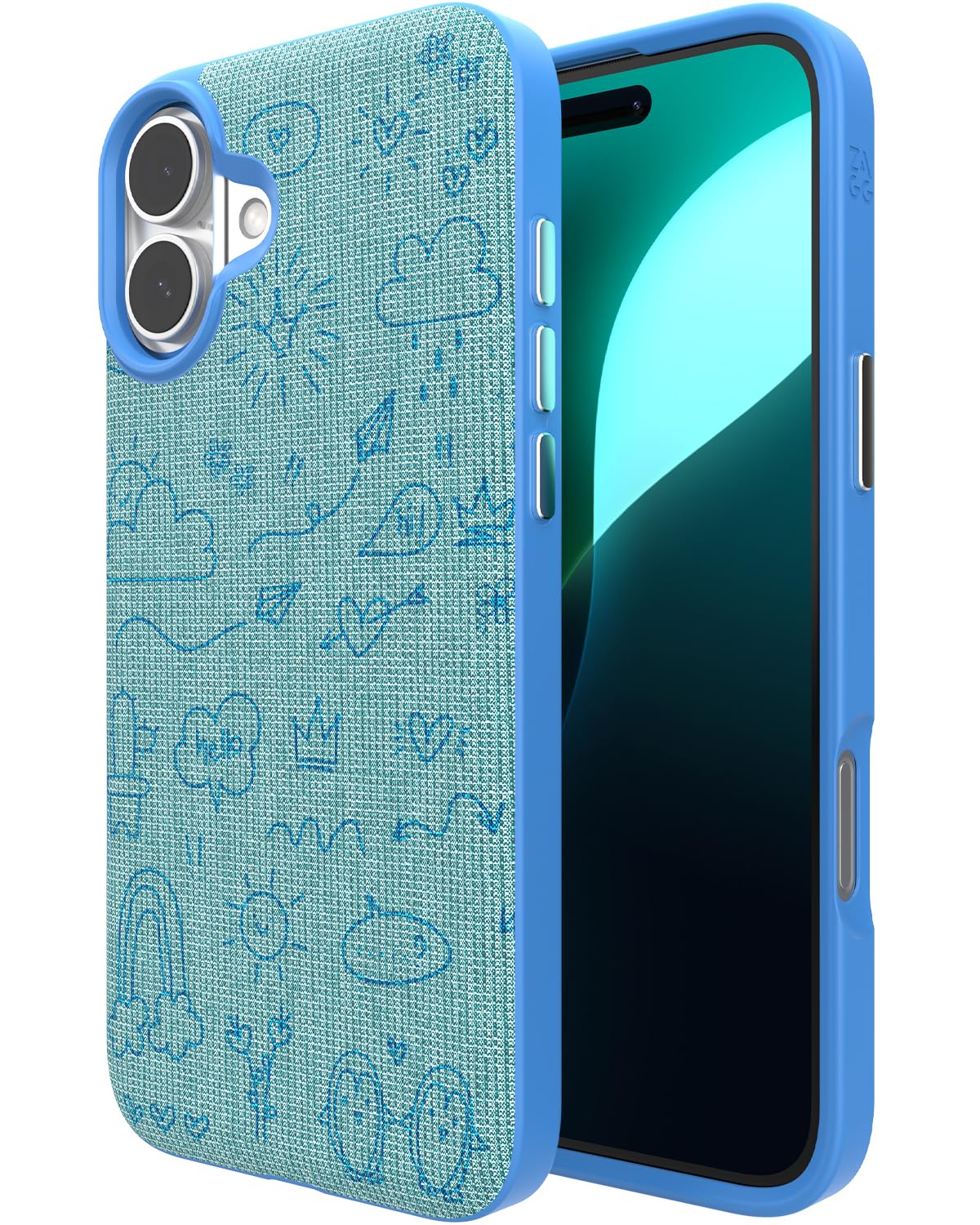 Amazon.com: ZAGG London Snap Case for iPhone 16 Plus - Embroidered ...