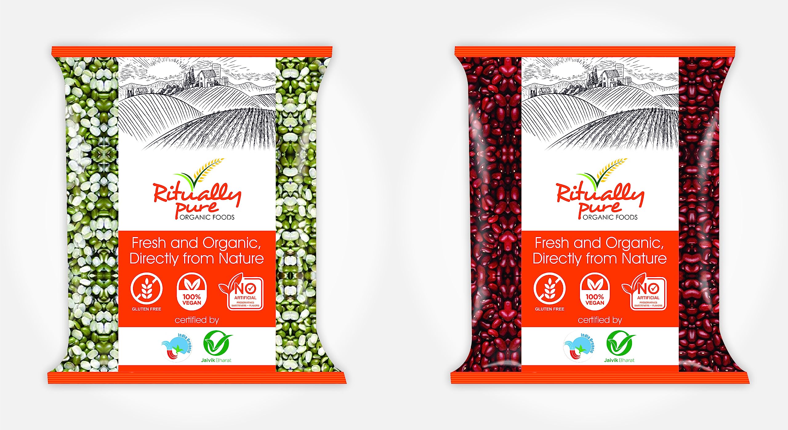 Ritually Pure 100% Organic | No Pesticides | Moong Hari Dal 500 Gm ...