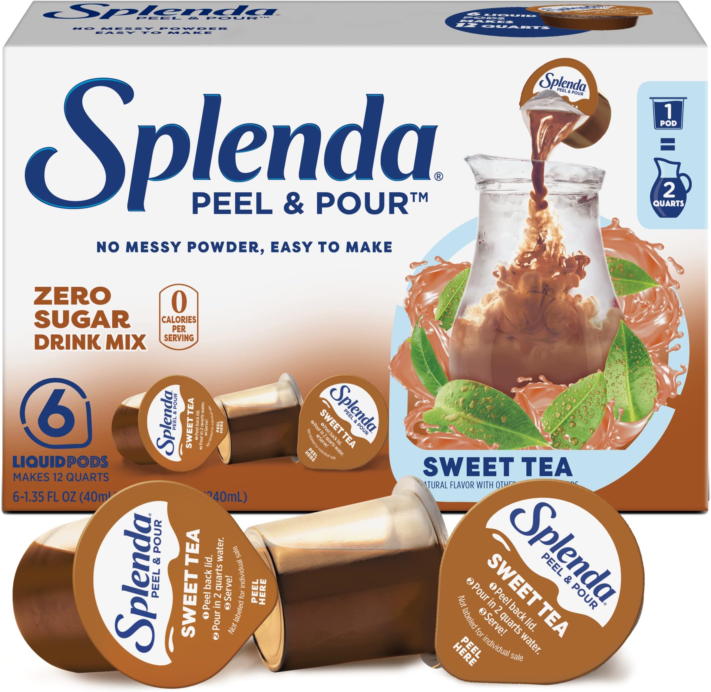 Amazon.com : Splenda Peel and Pour Zero Calorie Drink Mix, Sweet Tea ...
