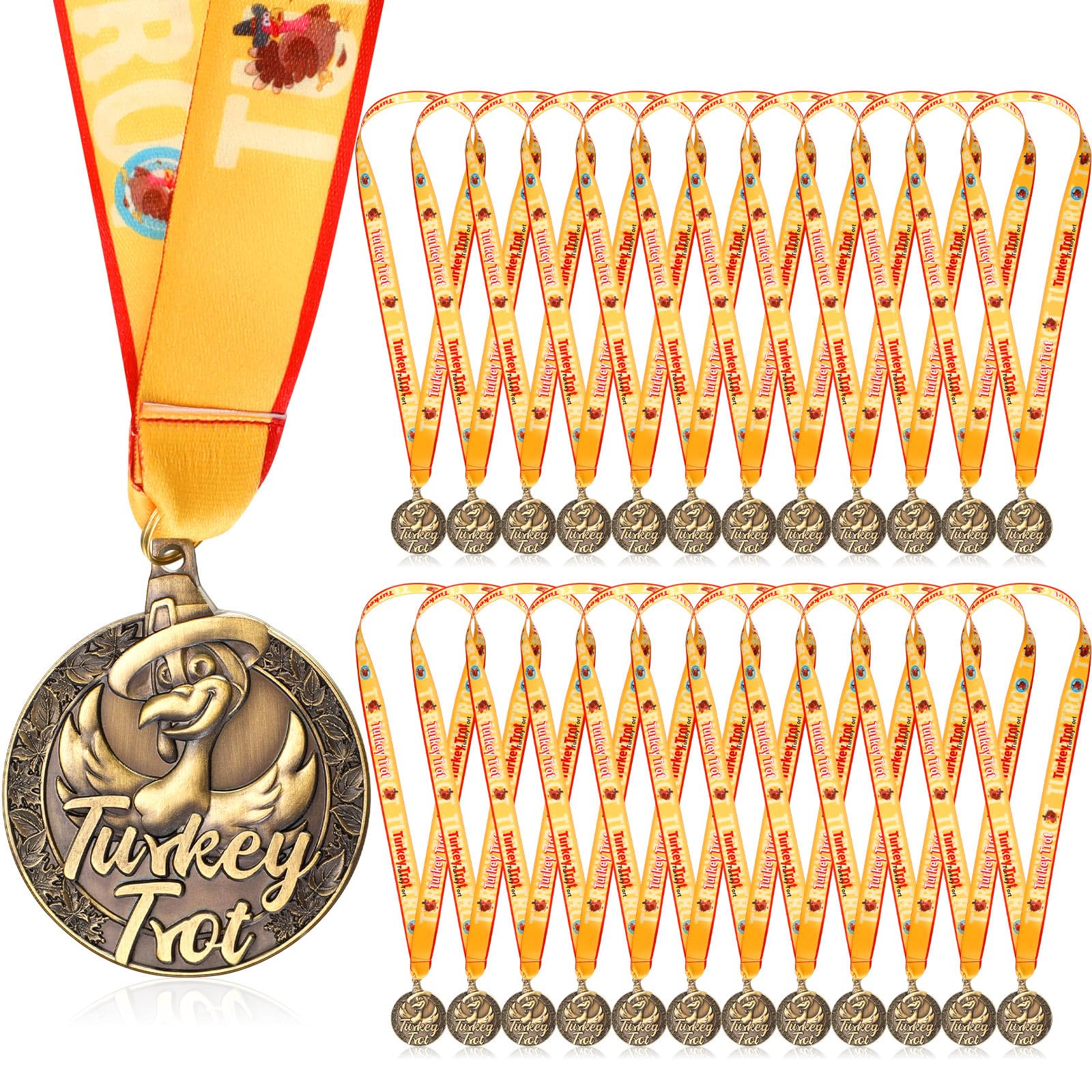 Snapklik.com : Loetere 6 Pcs Turkey Trot Award Medals 2 Thanksgiving ...
