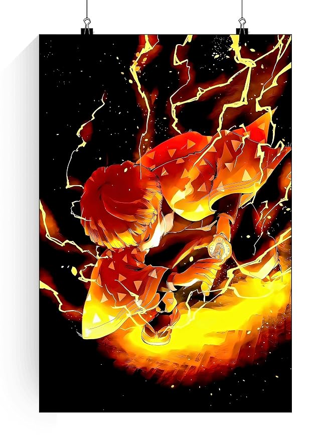 Times Comic Zenitsu Poster | Demon Slayer Zenitsu Poster | Demon Slayer ...