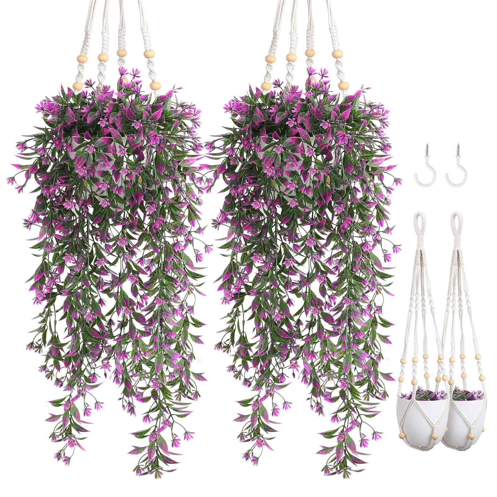 Gusgopo Fake Hanging Plant for DIY Shows Home Decor,Artificial Hanging ...