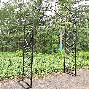 Amazon.com : Metal Garden Arch Arbor Heavy Duty Rose Arches Arbor ...