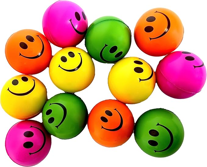 Amazon.com: Smile Face Squishy Squashy Stress Balls (12 Piece Pack ...