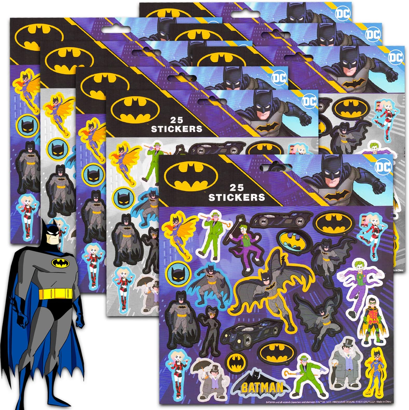 Amazon.com: Lego Batman Stickers Party Favors Pack - 24 Sheets of Lego ...